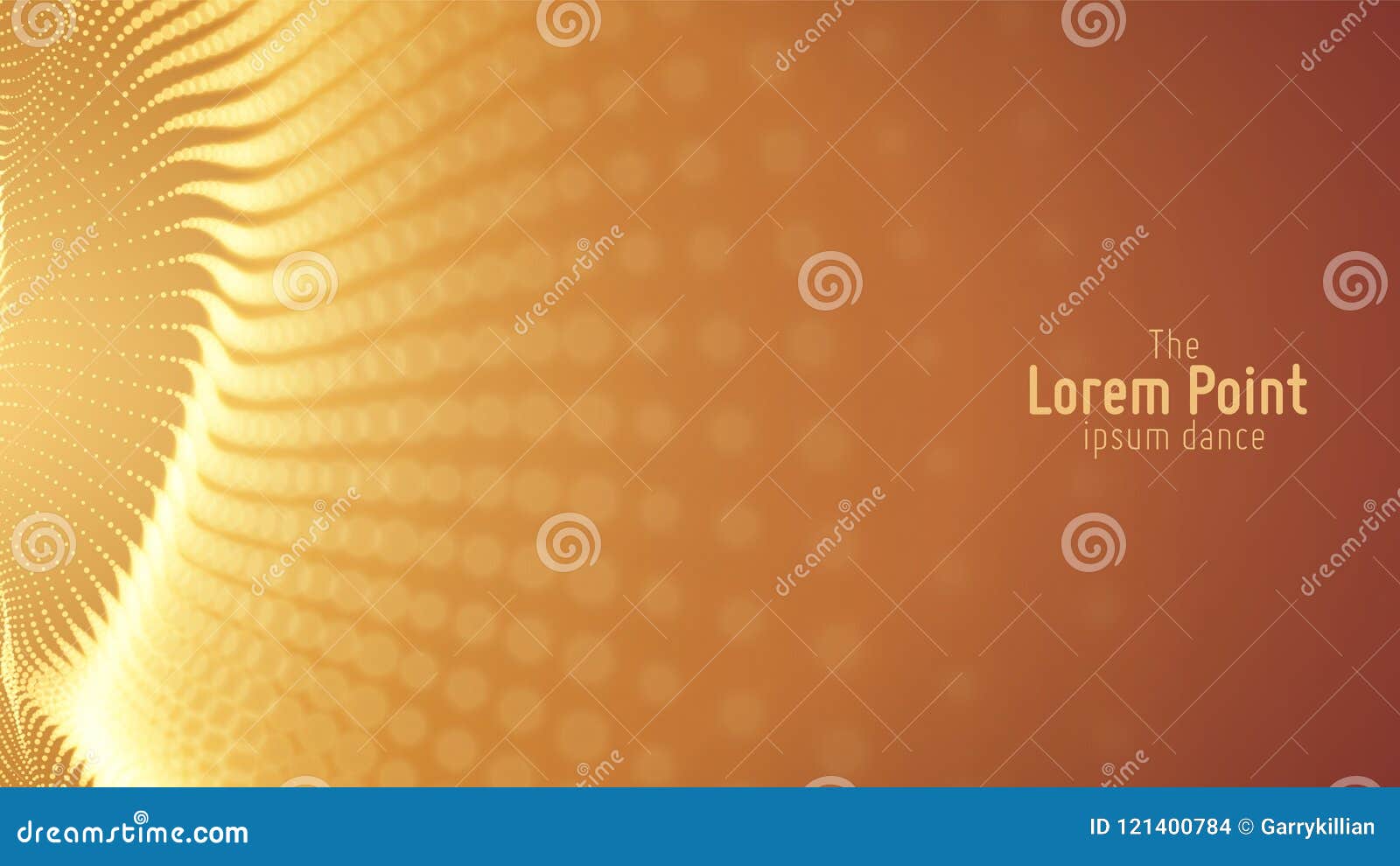 Vector Abstract Particle Wave, Points Array with Shallow Depth of Field. Futuristic Illustration ...