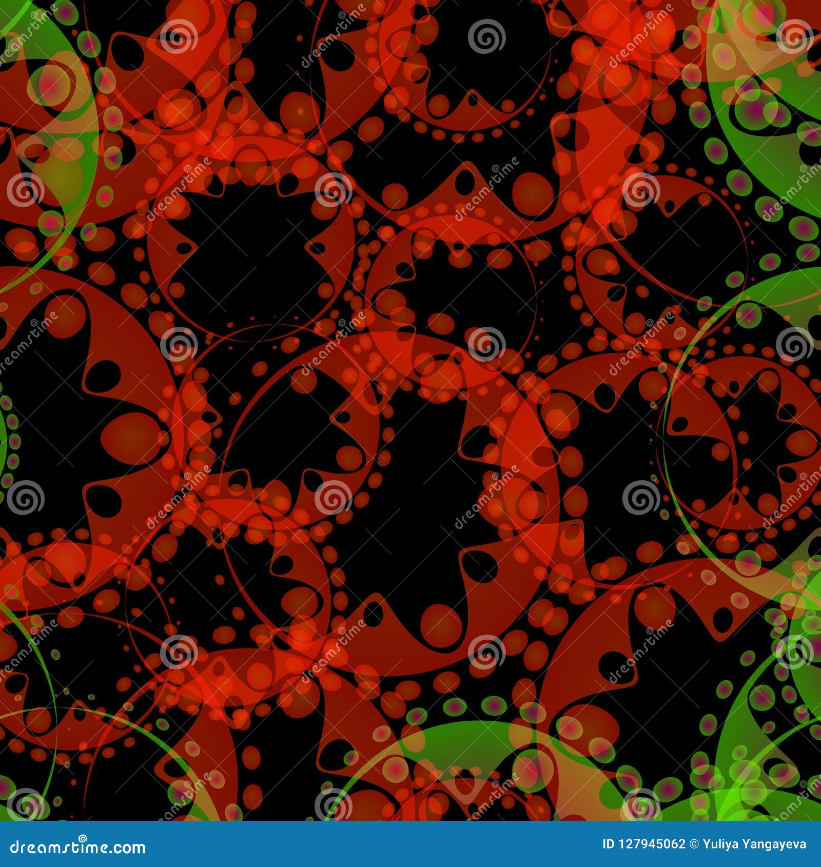 Vector Abstract Pastel Pattern of Orange and Green Soap Bubbles Stock ...