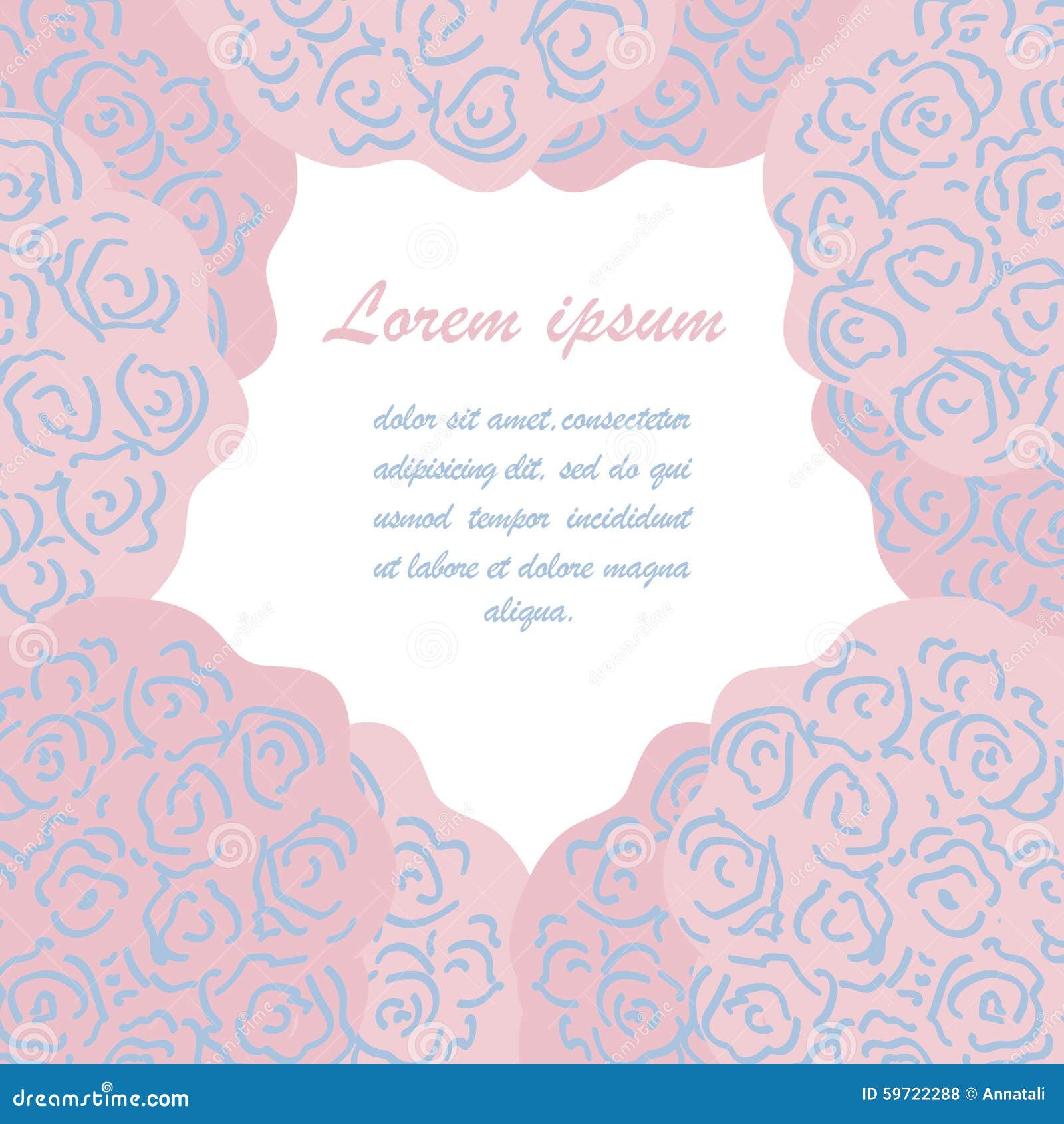 Vector Abstract Pastel Pink Romantic Invitation Design Stock Vector ...