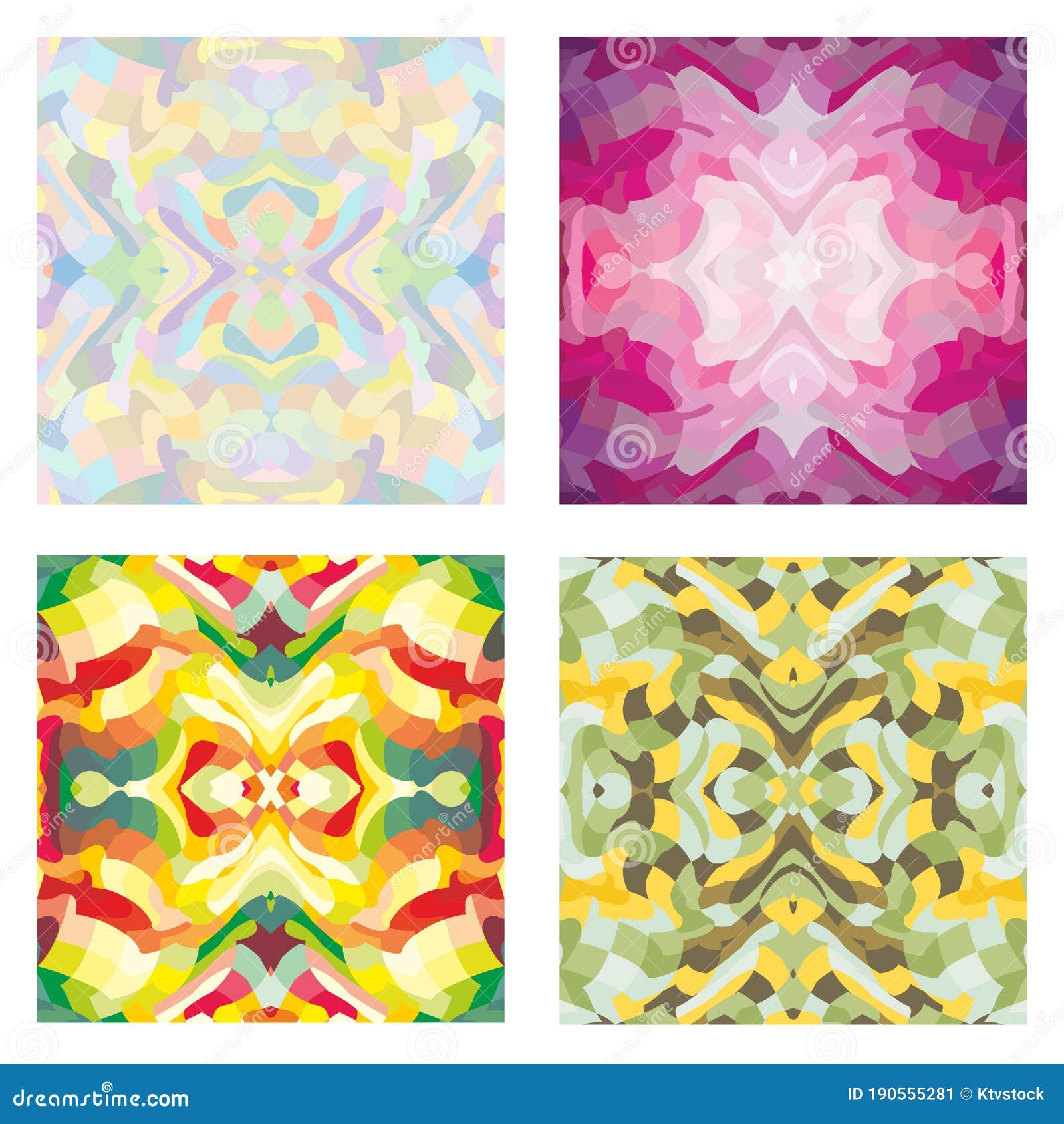 Vector Abstract Patch Patterns Set. Stock Vector - Illustration of ...