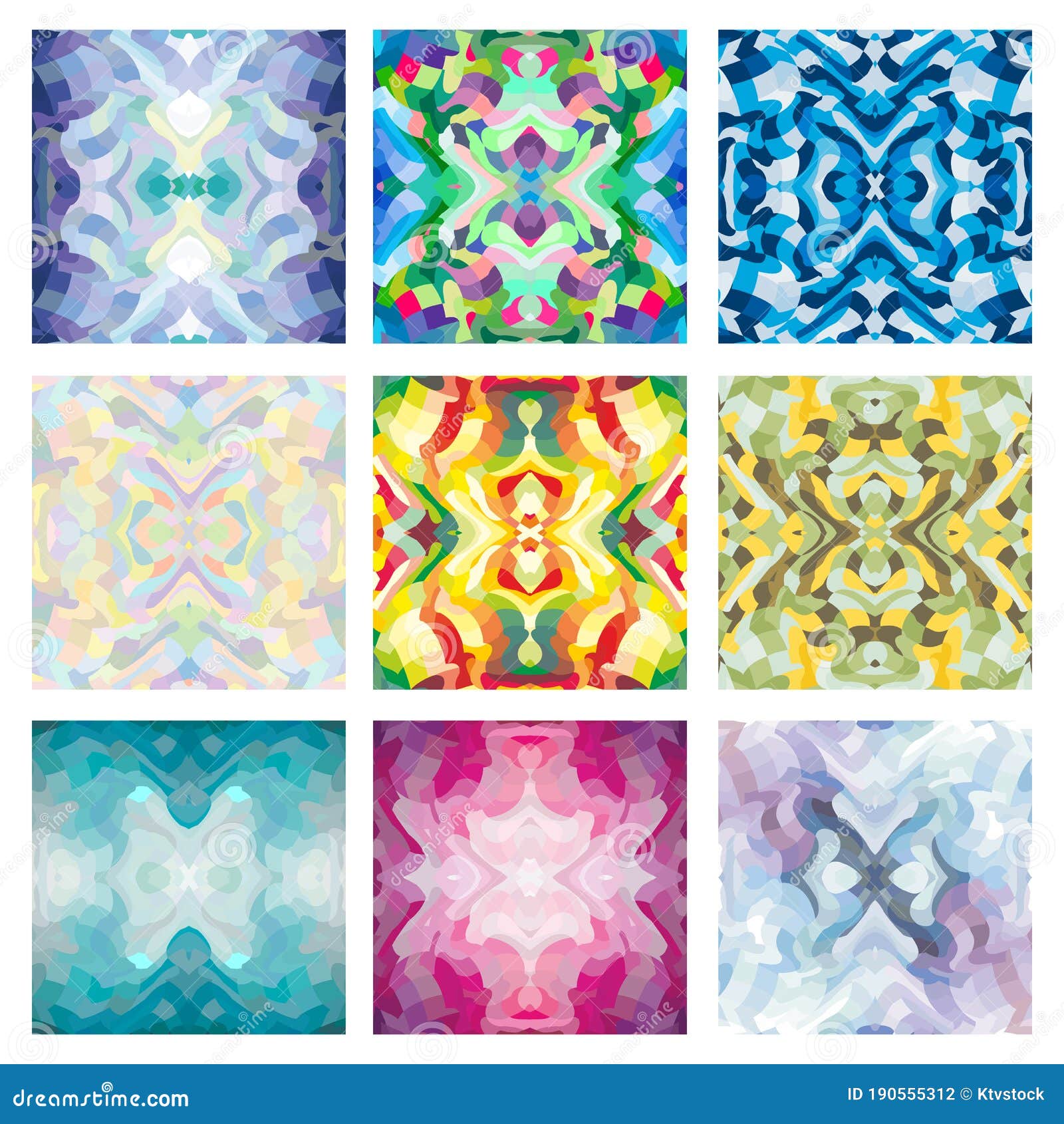 Vector Abstract Patch Patterns Set. Stock Vector - Illustration of ...