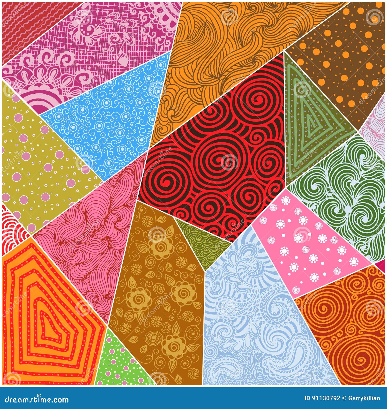 Vector Abstract Patchwork Background. Abstract Art Background with ...