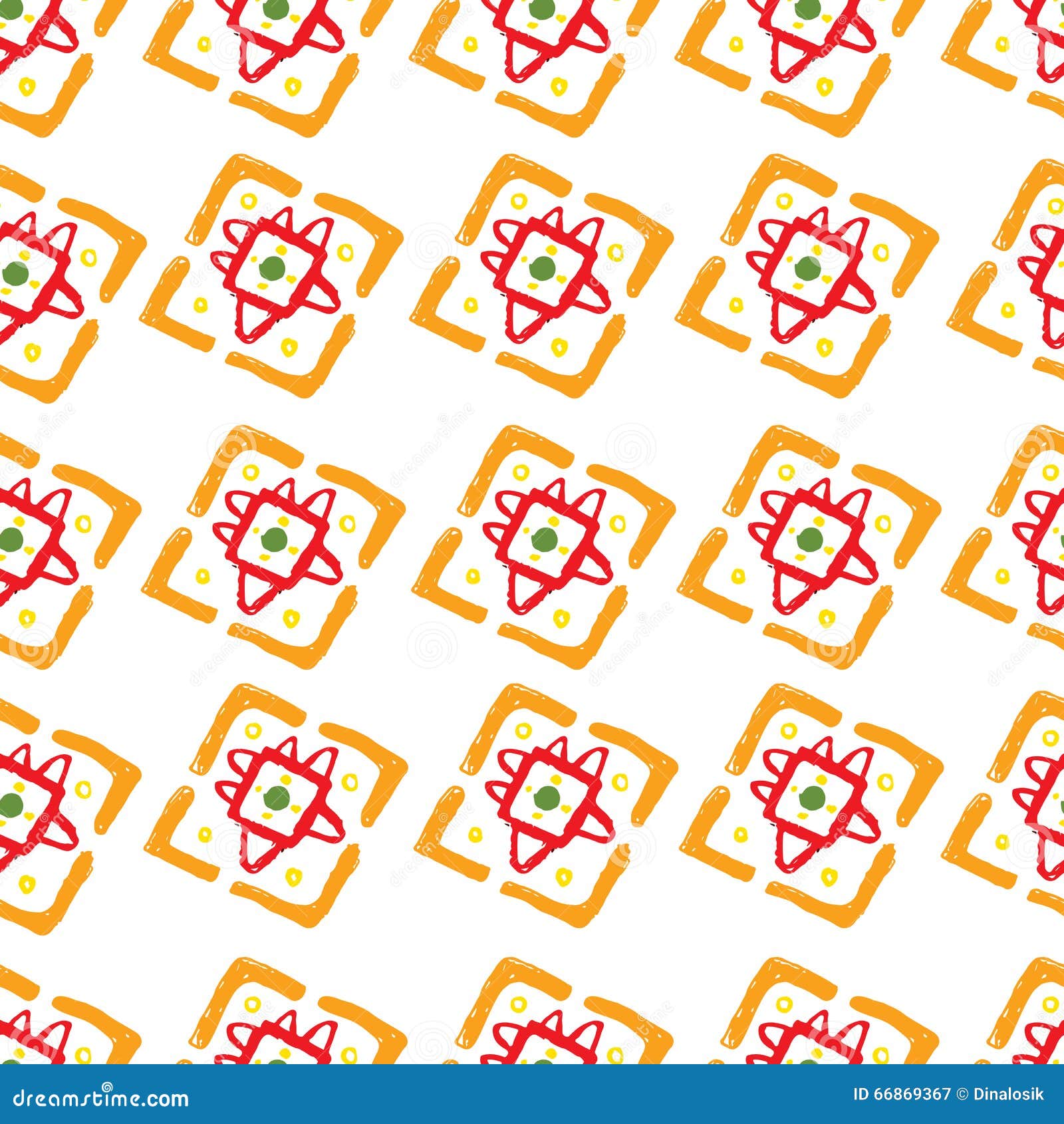 Vector Abstract Pattern for Design, Orange Squares Stock Illustration ...