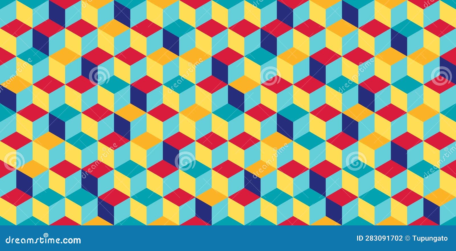 Cuboid Seamless Tiles Pattern - Modern Vector Texture | CartoonDealer ...