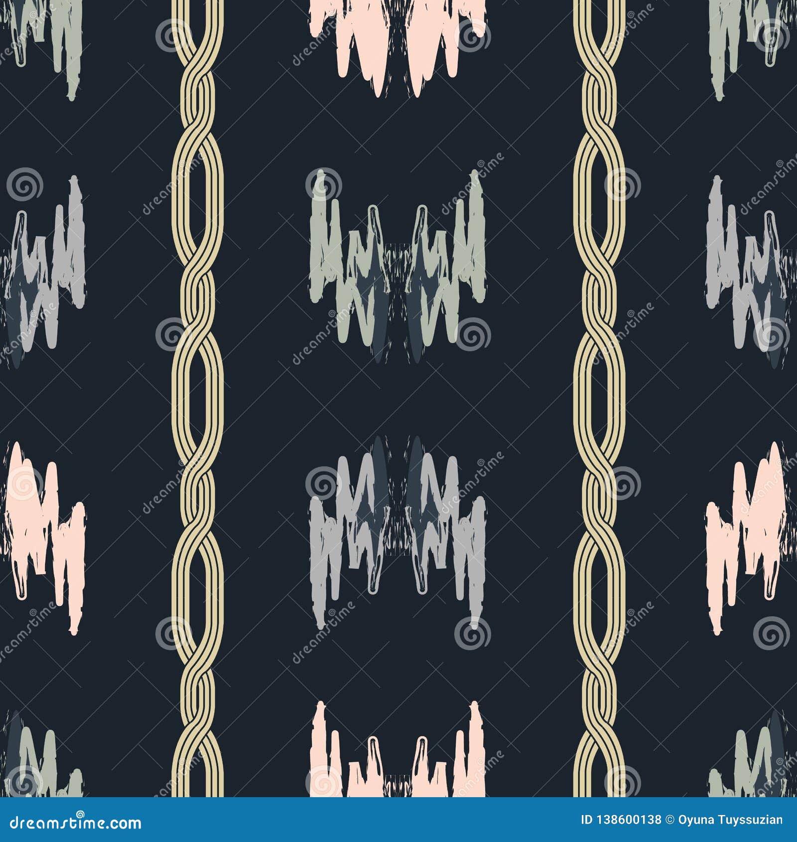 Vector Abstract Pattern with Gold Chains. Stock Vector - Illustration ...