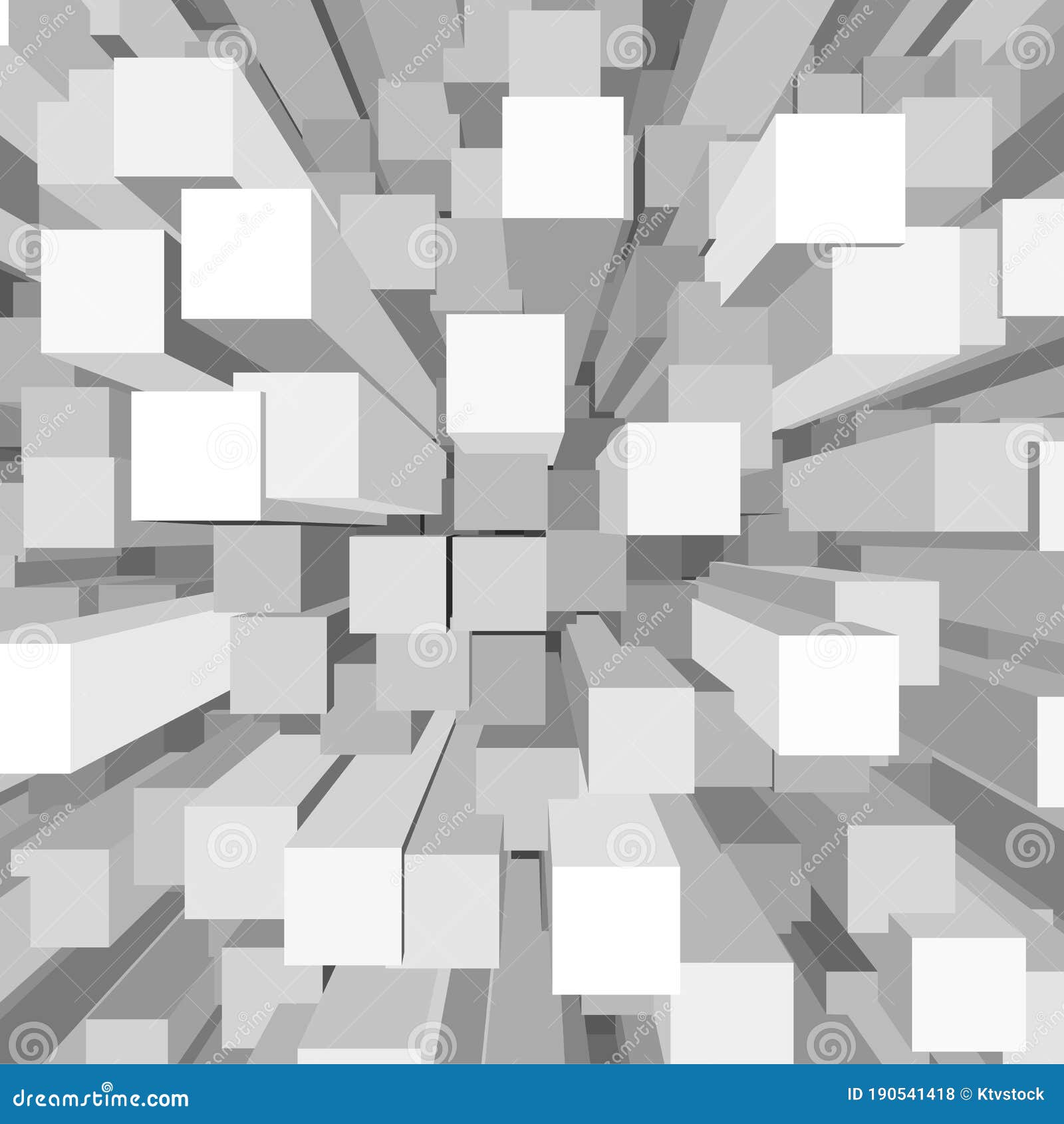 Vector Abstract Perspective Cubes Seamless Pattern Stock Vector ...