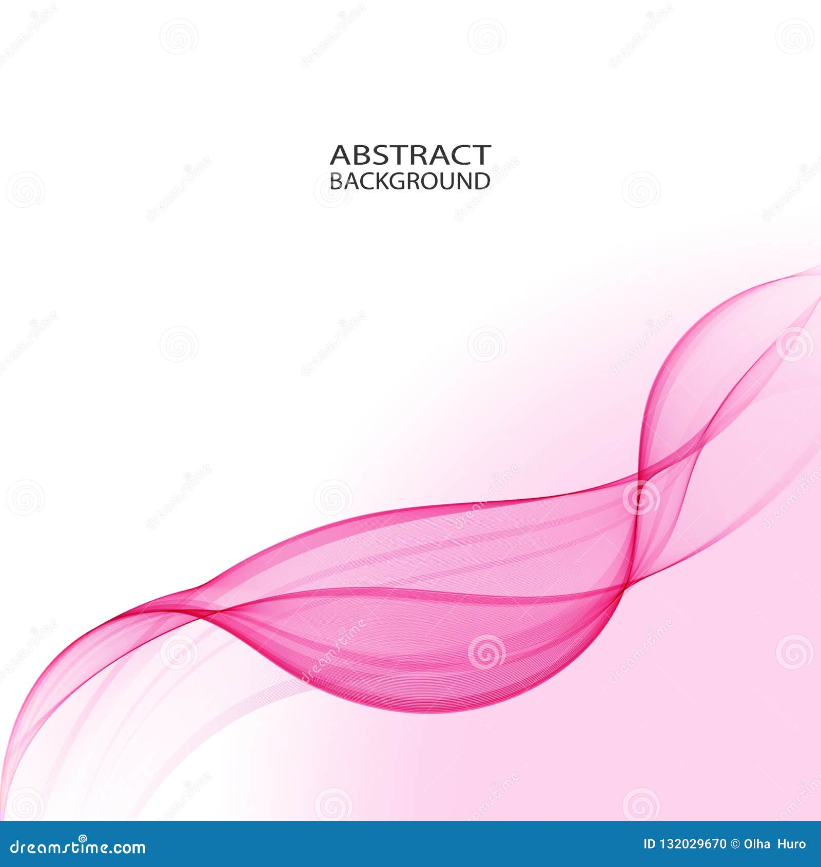 Vector Abstract Pink Curved Lines Background. Template Brochure Design ...