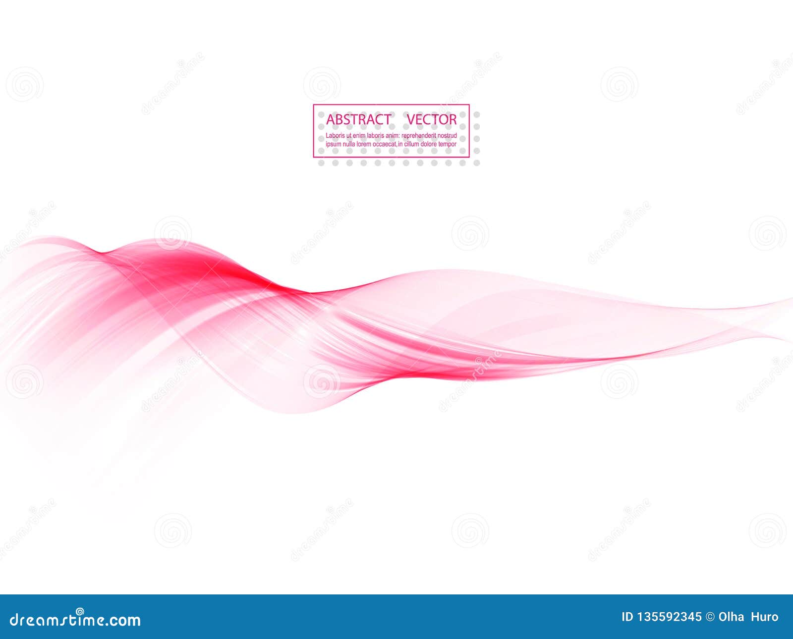 Vector Abstract Pink Curved Lines Background. Template Brochure Design ...