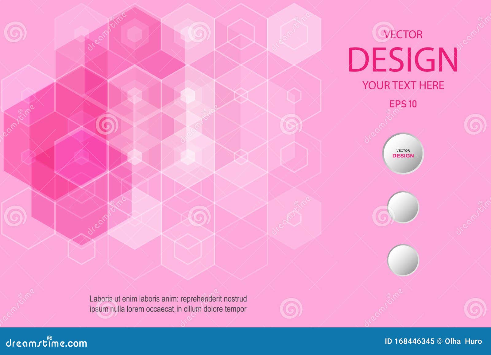 Vector Abstract Pink Hexagonal Background for Website, Flyers ...