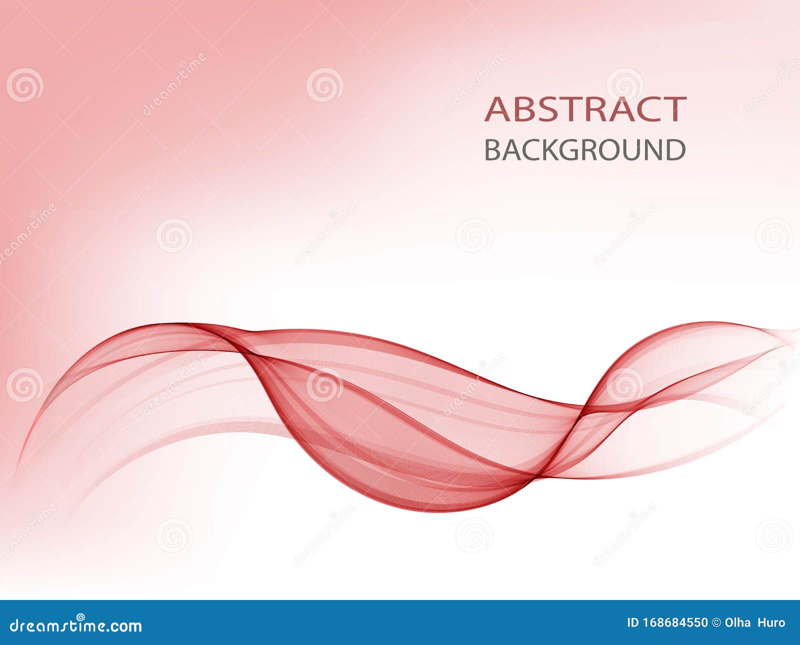 Vector Abstract Pink Wave Background. Romantic Pink Wave Stock Vector ...