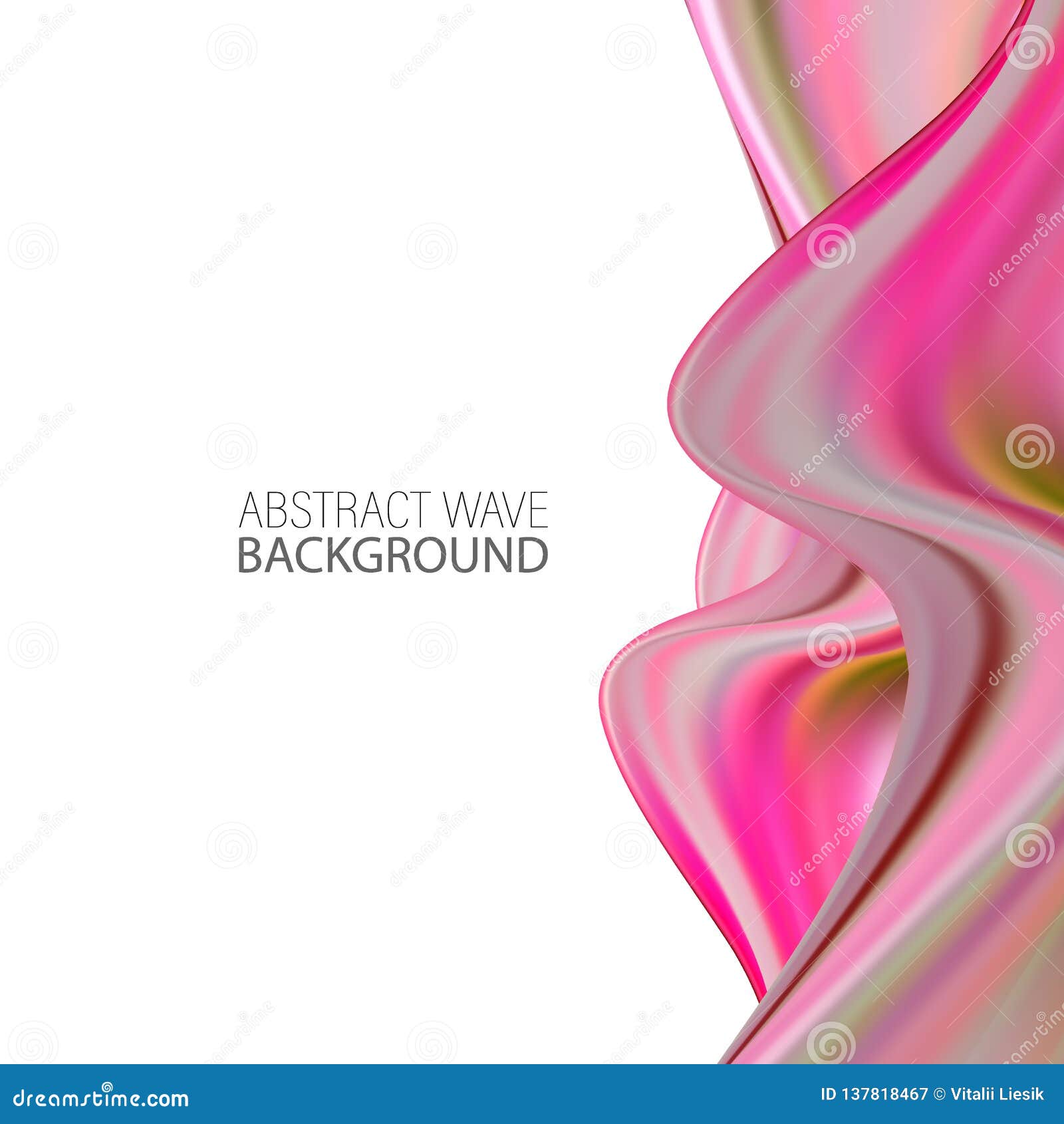 Vector Abstract Pink Waves Background Modern Acrylic Wave Background ...