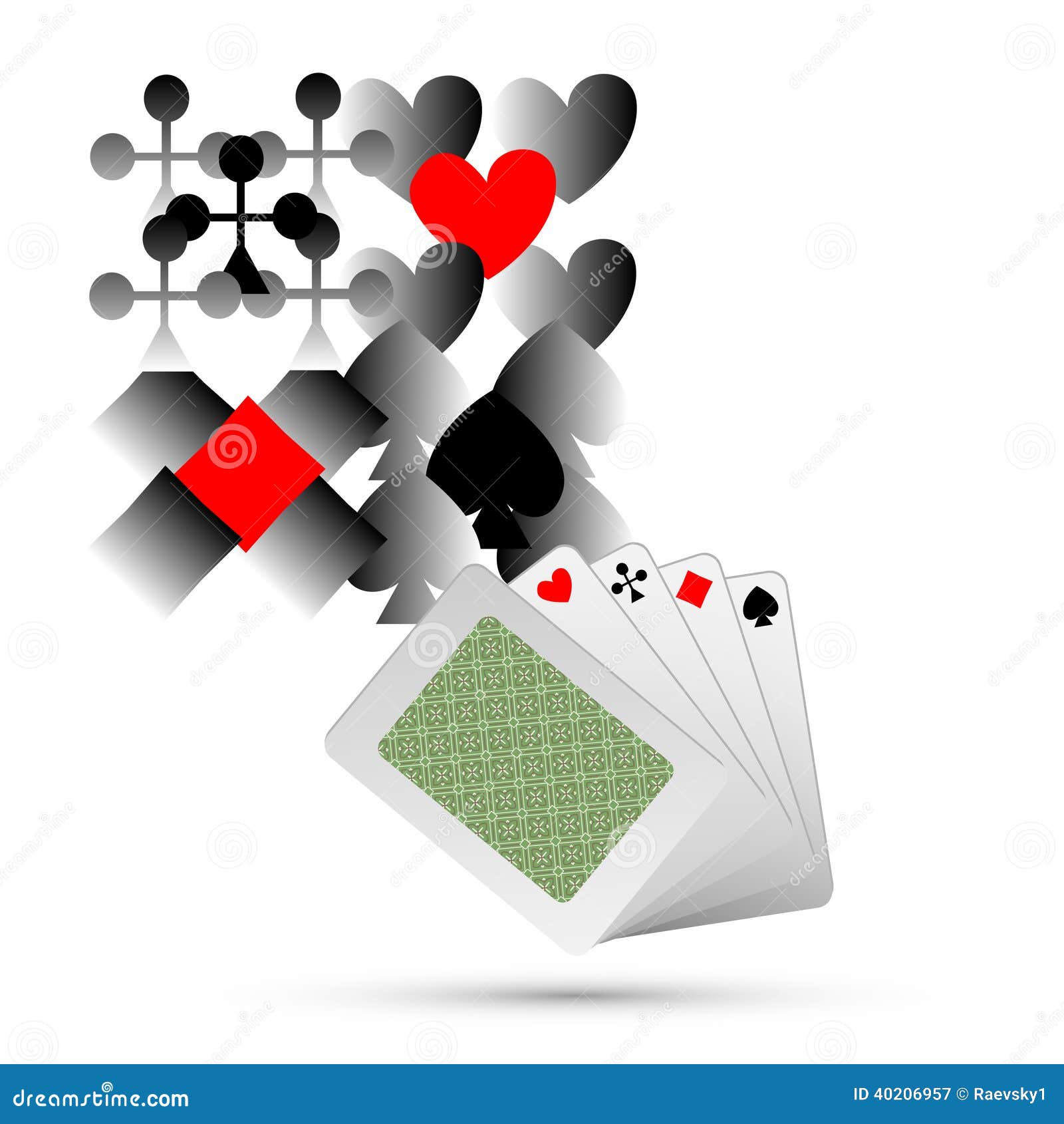 Vector Abstract Playing Card Elements Background Stock Vector ...