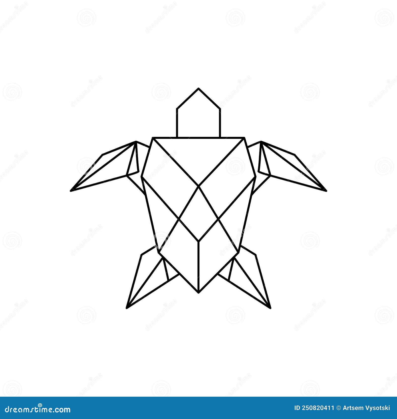 Vector Abstract Polygonal Geometric Abstract Turtle Stock Vector ...