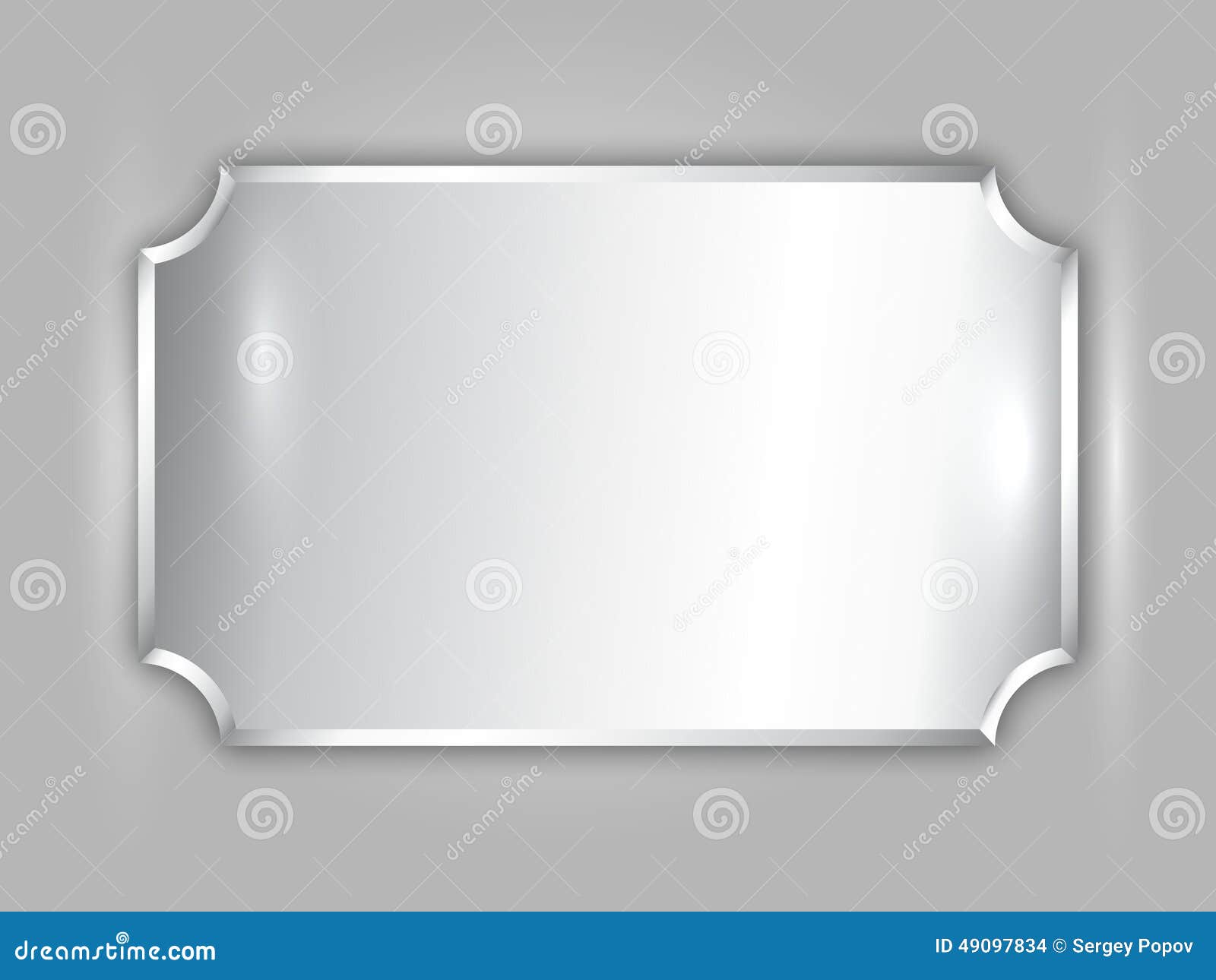 Vector Abstract Precious Metal Silver Award Plate Stock Vector ...
