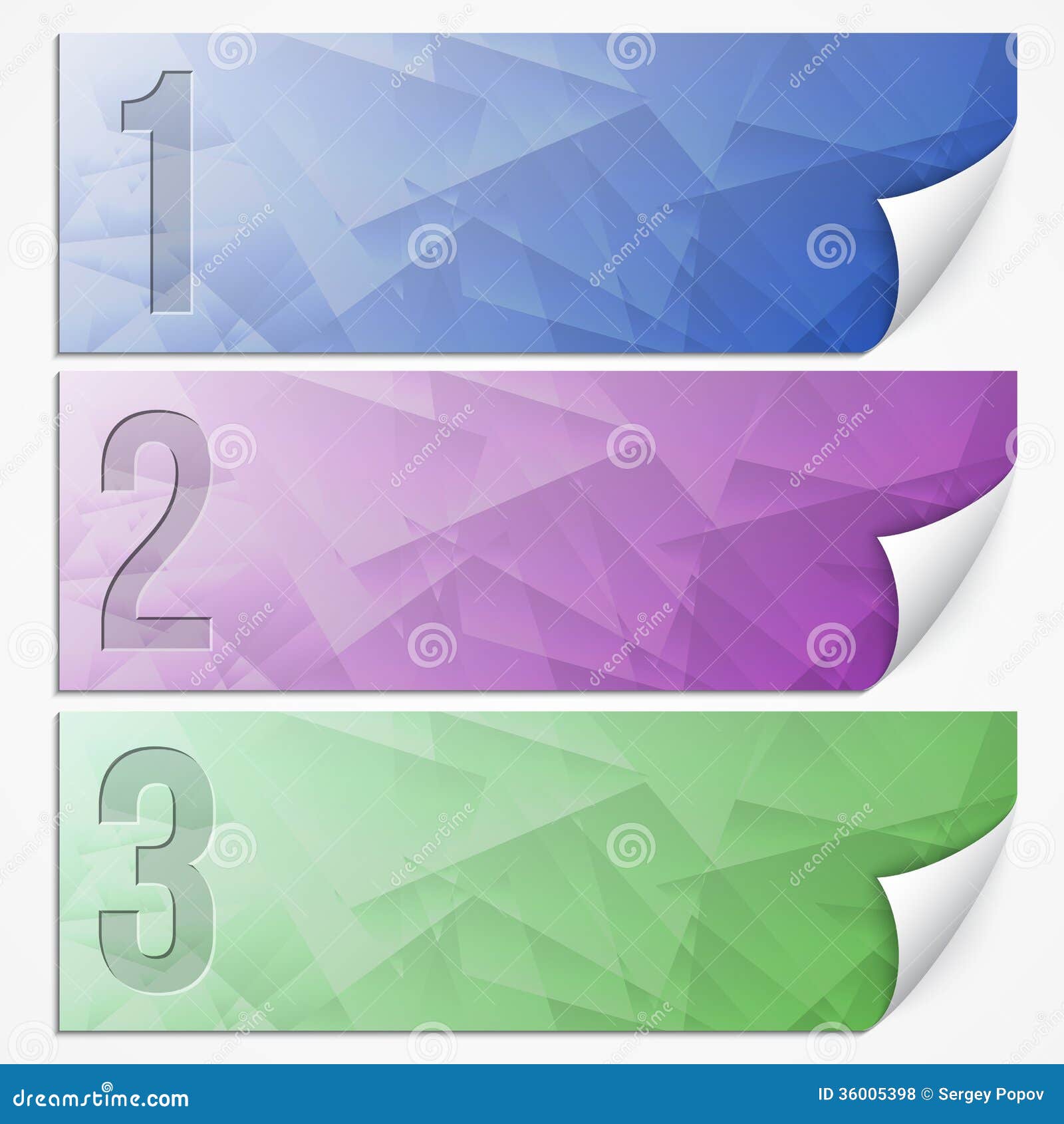 Vector Abstract Presentation Paper Banner Set Stock Vector ...
