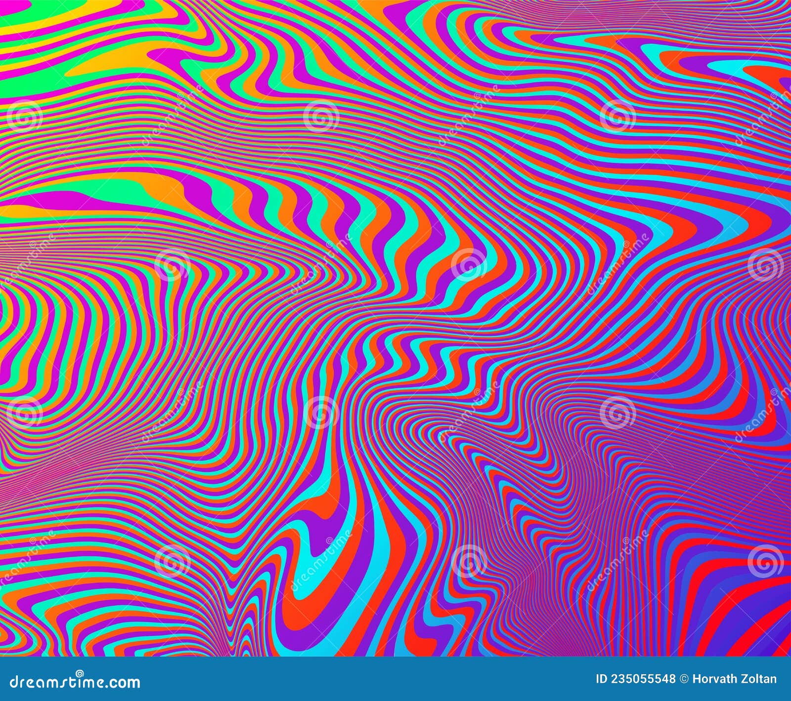 Vector Abstract Vibrant Psychedelic Background Stock Vector ...