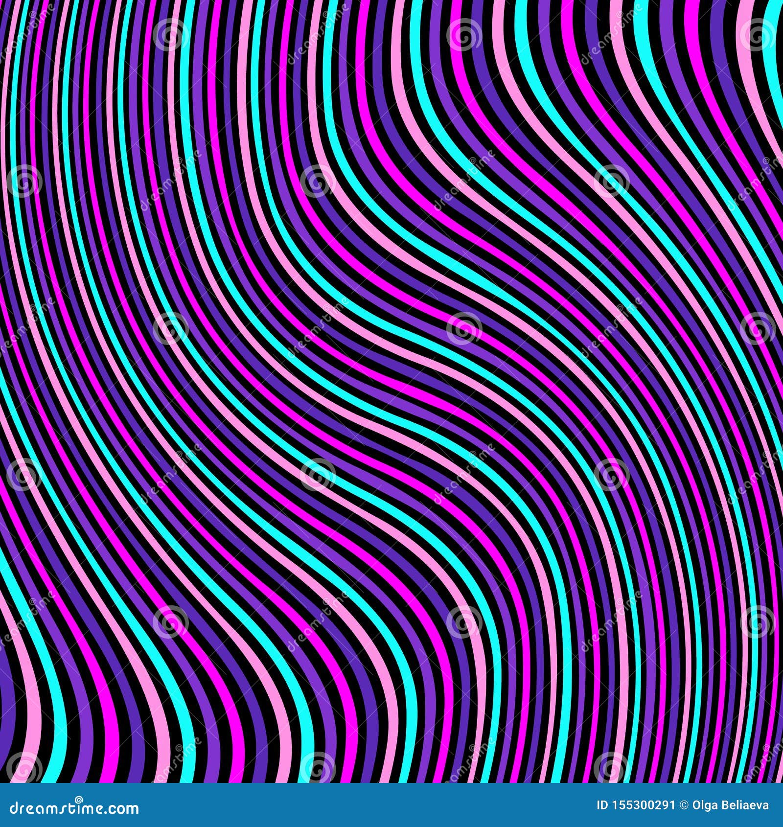 Vector Illustration of Abstract Hypnosis Striped Colorful Background ...