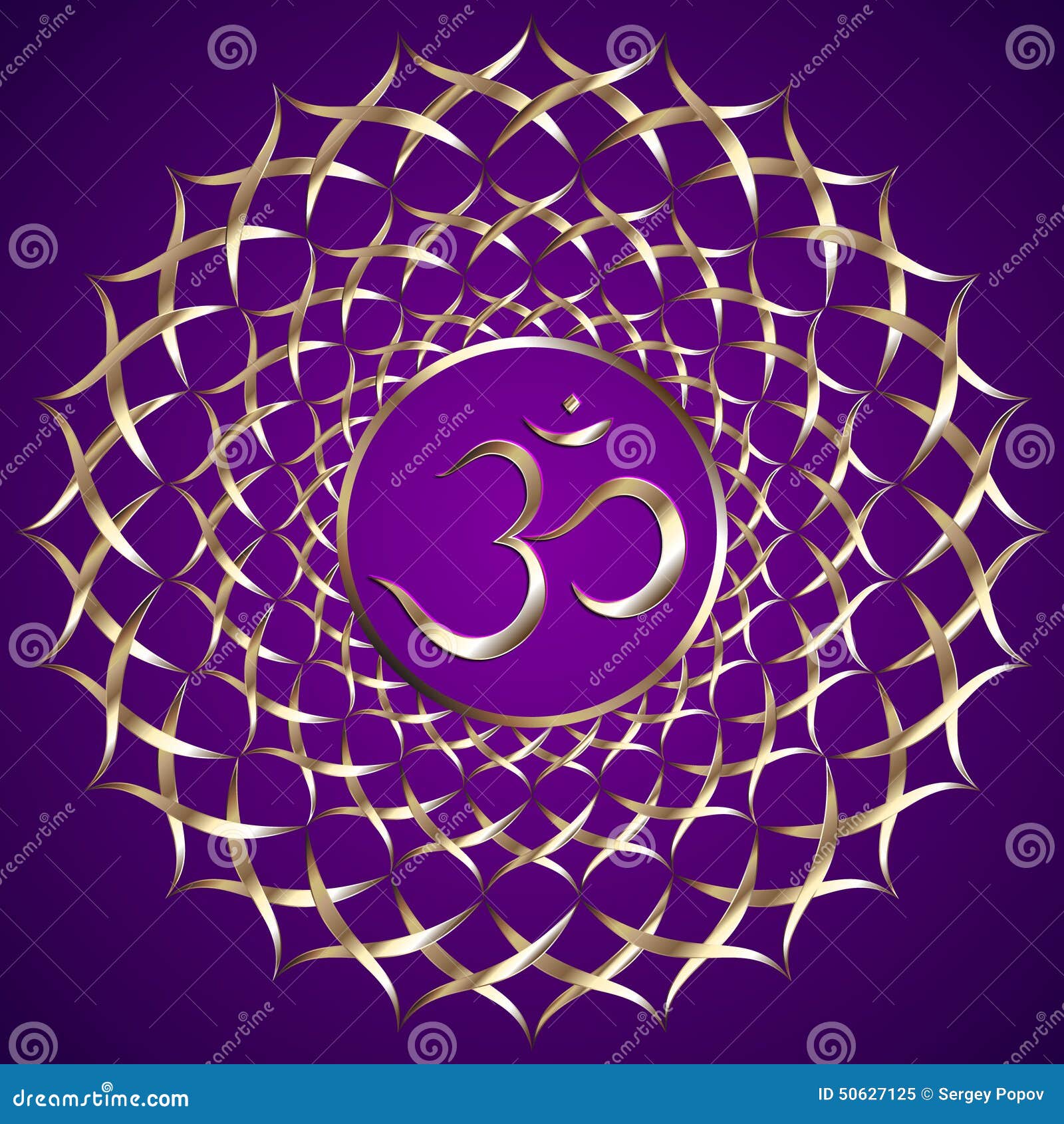 Vector Abstract Purple Background with Om Mantra Stock Vector ...