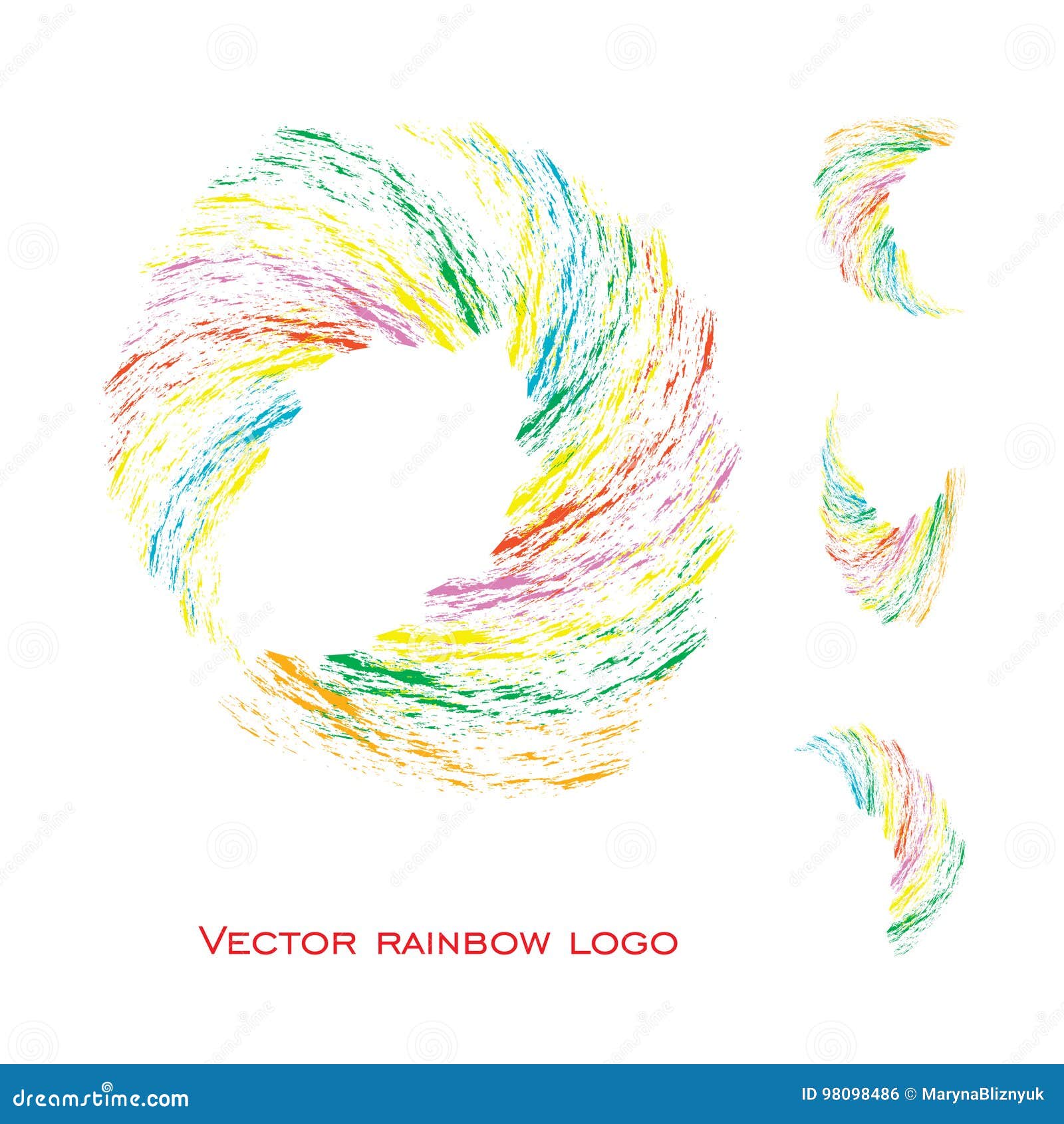 Vector Abstract Rainbow Logos Stock Vector - Illustration of concept ...