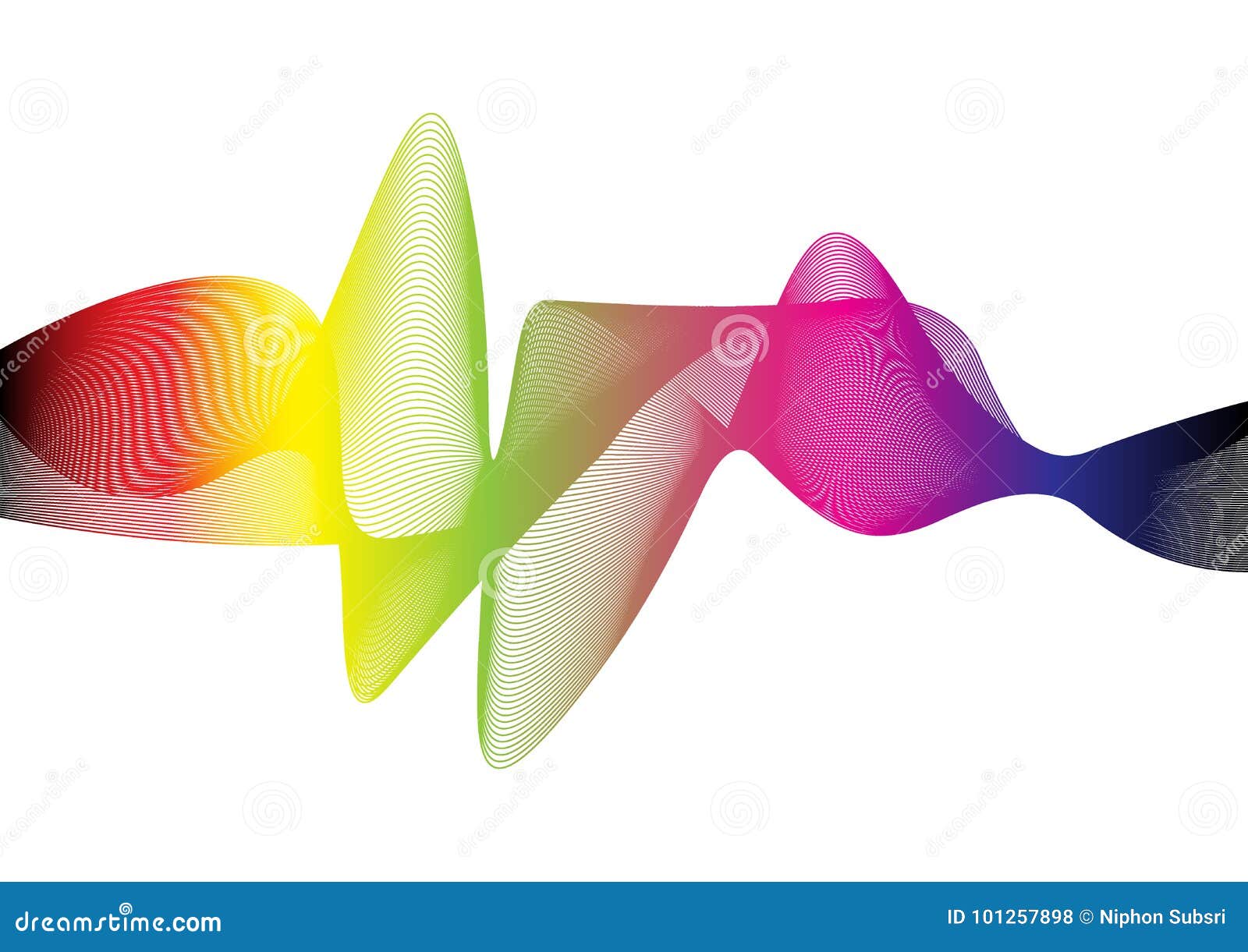 Vector Abstract Rainbow Multi Colorful Wave Lines Background Stock ...