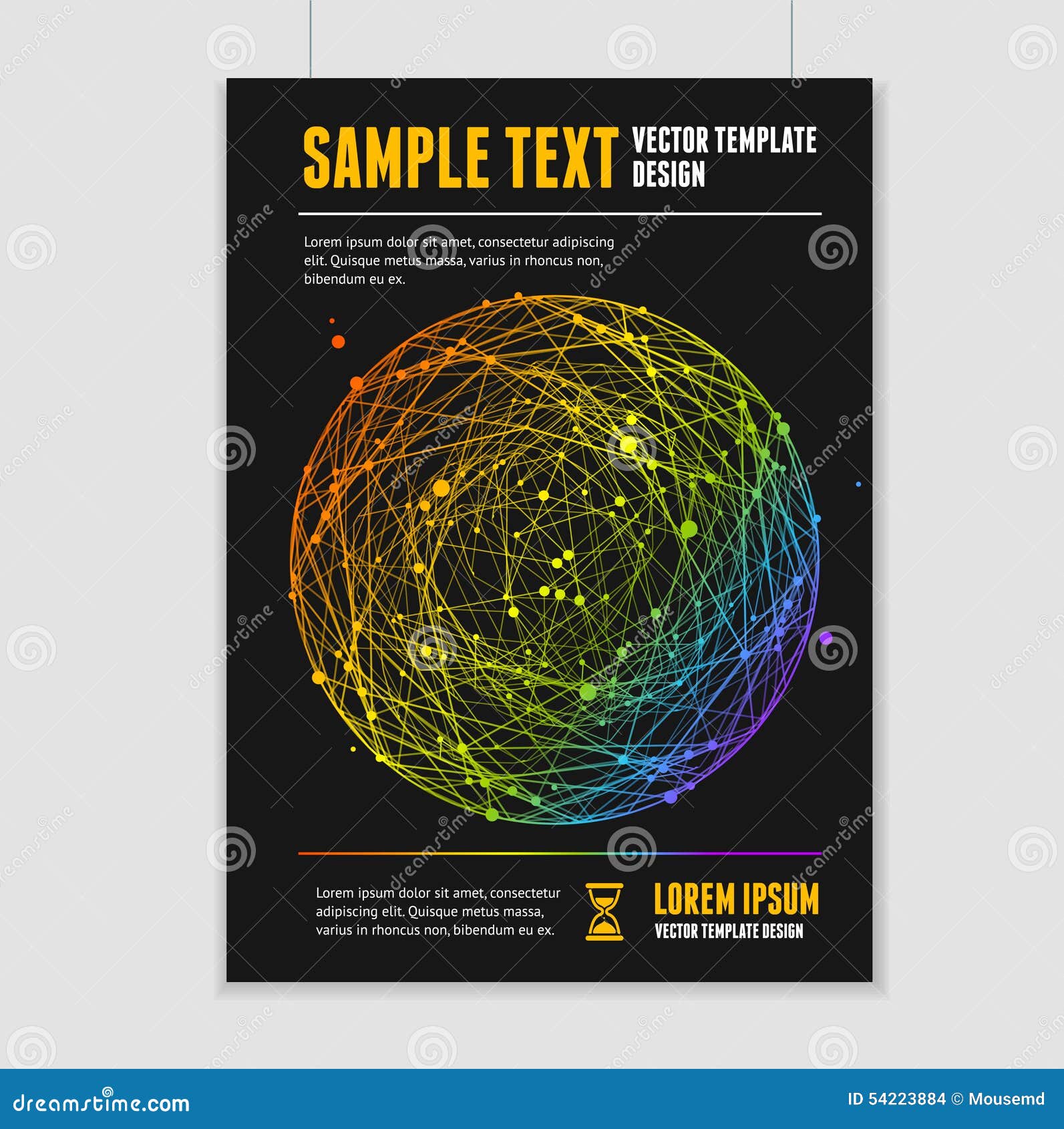 Vector Abstract Rainbow Sphere Brochure Design Stock Vector ...