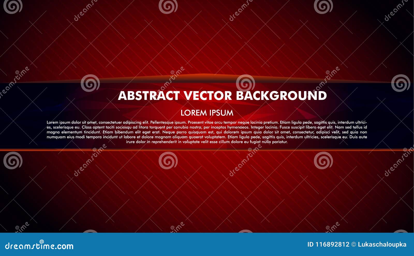 Vector Abstract Red Background with Line for Text Stock Illustration ...