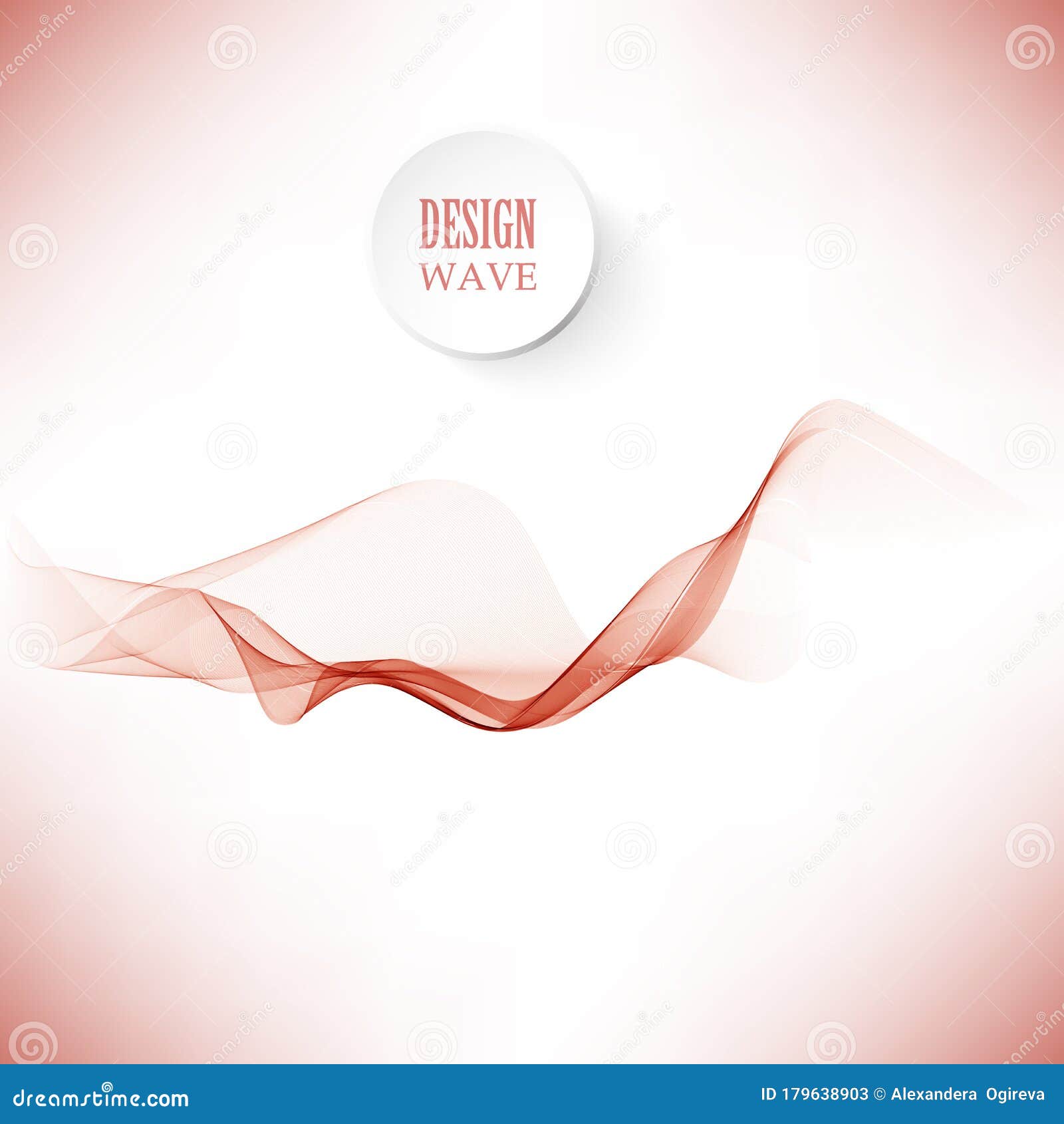 Vector Abstract Red Background Wave Design Element. Brochure Design ...