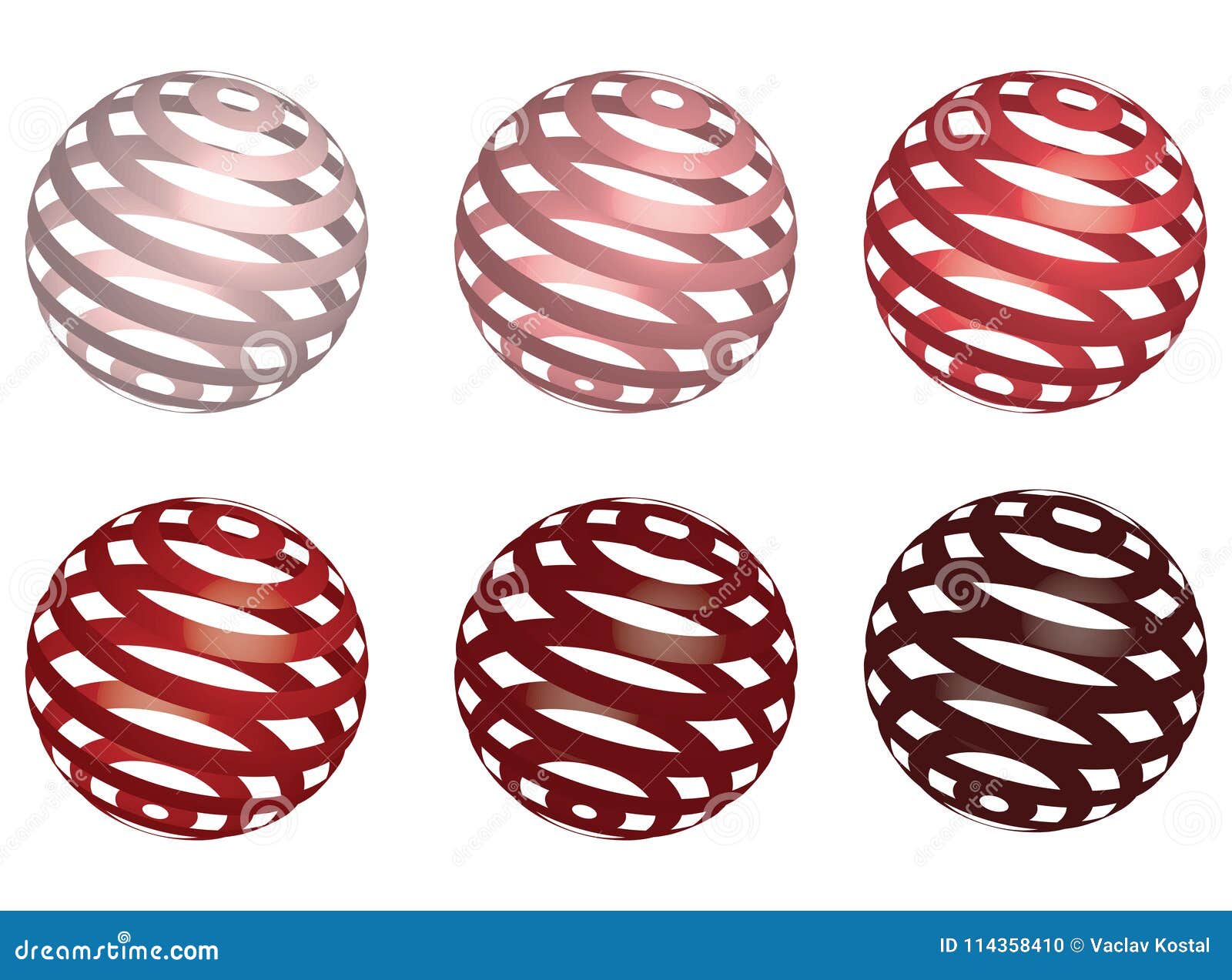 Vector Abstract Red Balls on White Background Stock Vector ...