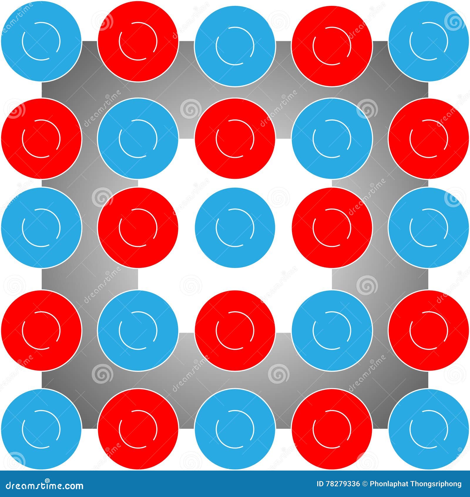 The Vector Abstract Red and Blue Circle on White Background. Stock ...