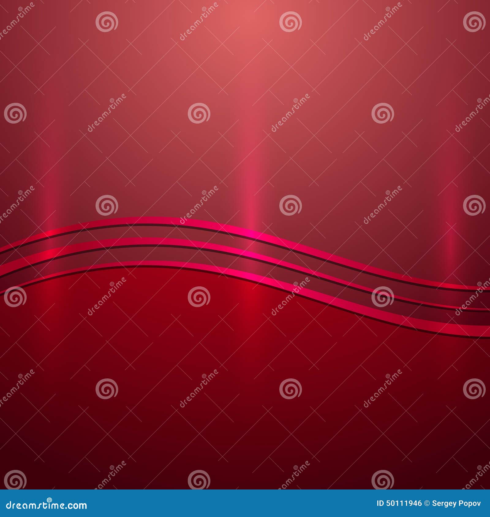 Vector Abstract Red Metallic Background with Wave Stock Vector ...