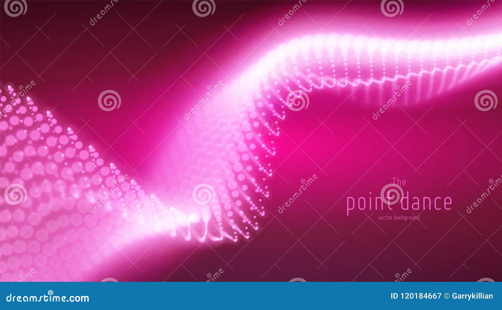 Vector Abstract Red Particle Wave, Points Array, Shallow Depth of Field. Futuristic Illustration ...