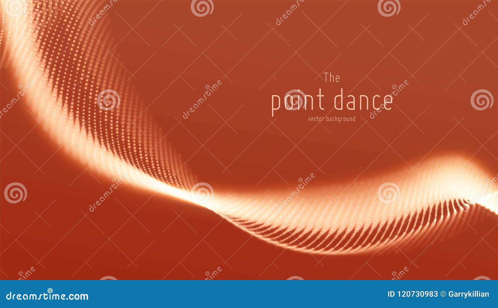 Vector Abstract Red Particle Wave, Points Array, Shallow Depth of Field. Futuristic Illustration ...