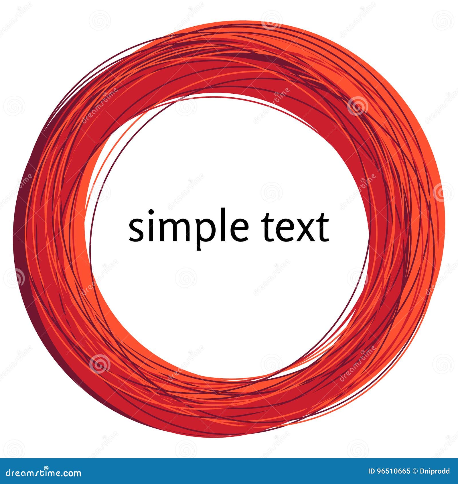 Vector Abstract Red Swirl Shape Isolated on White Background. Stock ...