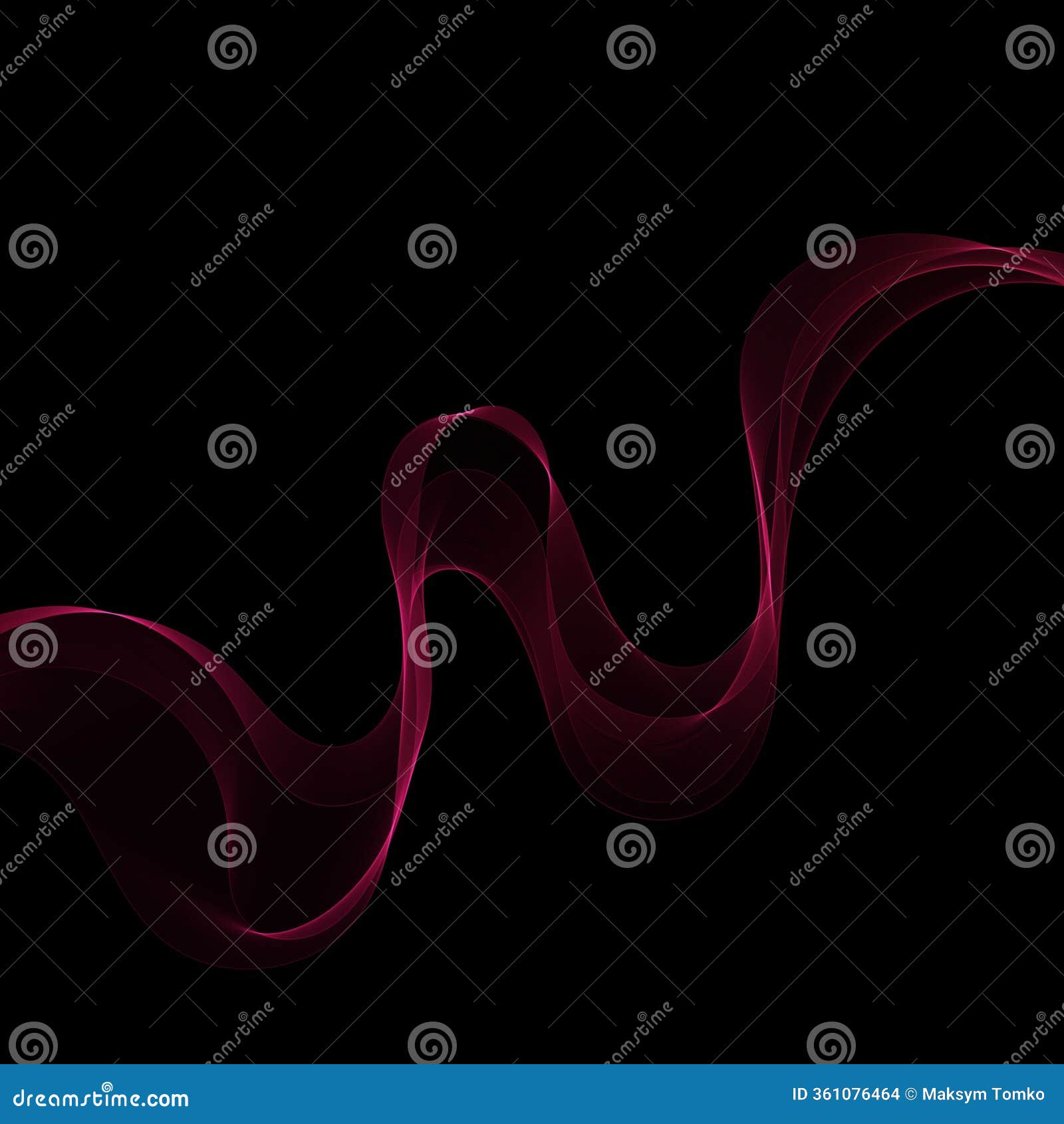 Vector Abstract Red Wave. Design Element on a Dark Background. Eps 10 ...