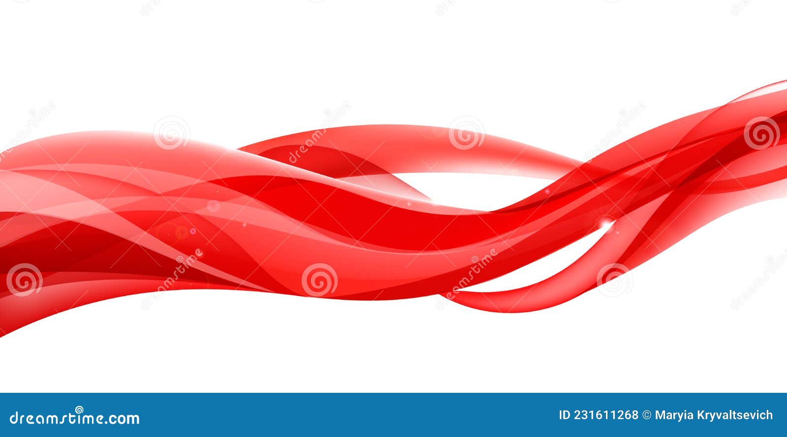 Vector Abstract Red Wavy Background. Curve Flow Motion Illustration ...