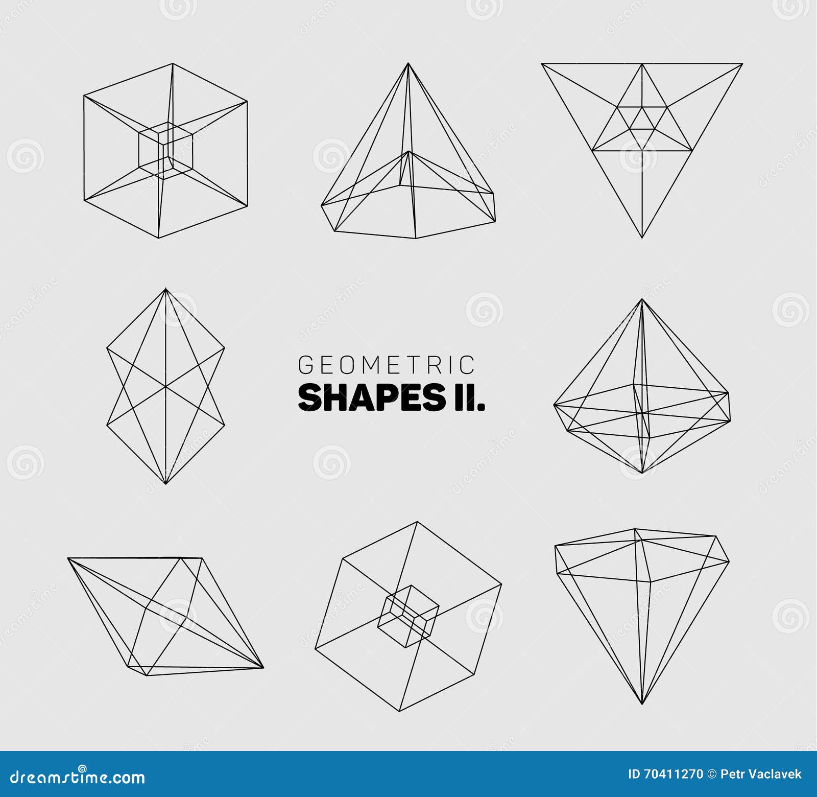 Vector Abstract Regular Geometric Shapes Stock Vector - Illustration of ...