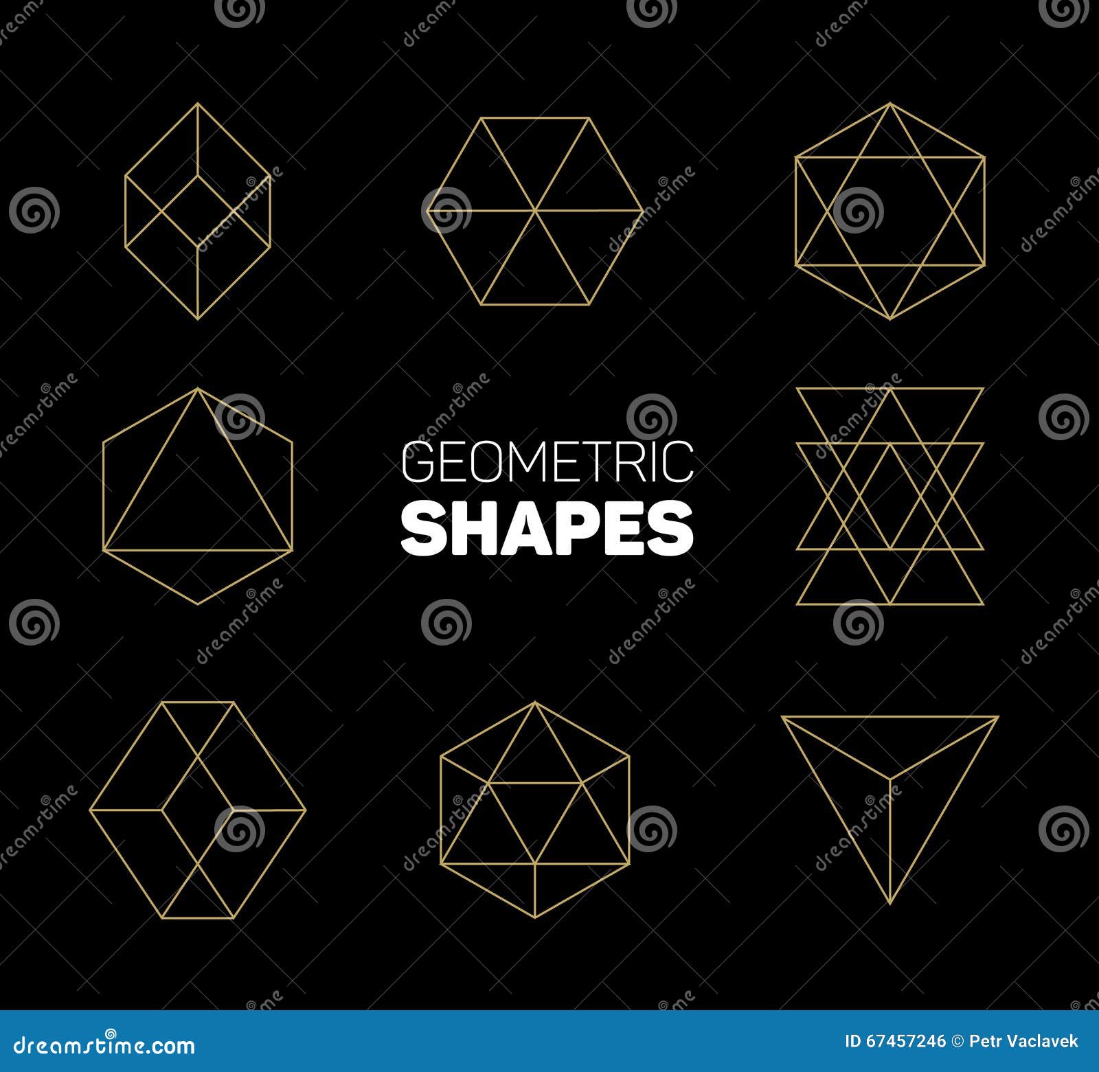 Vector Abstract Regular Geometric Shapes Stock Vector - Illustration of ...