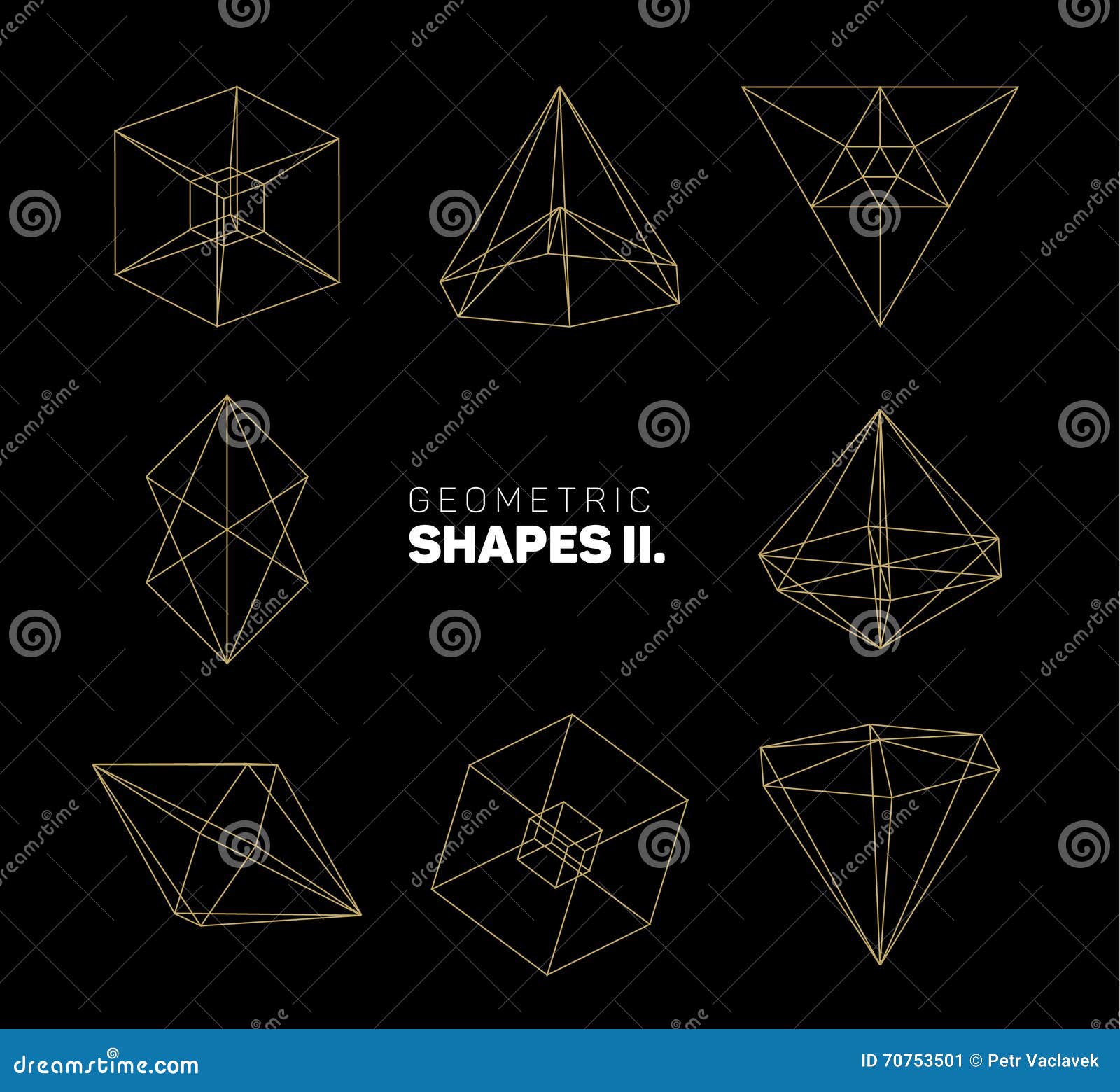 Vector Abstract Regular Geometric Shapes Stock Illustration ...
