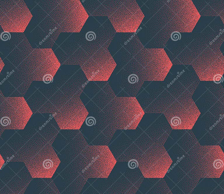 Vector Abstract Repeating Pattern of Hexagonal Shapes with Gradient of ...