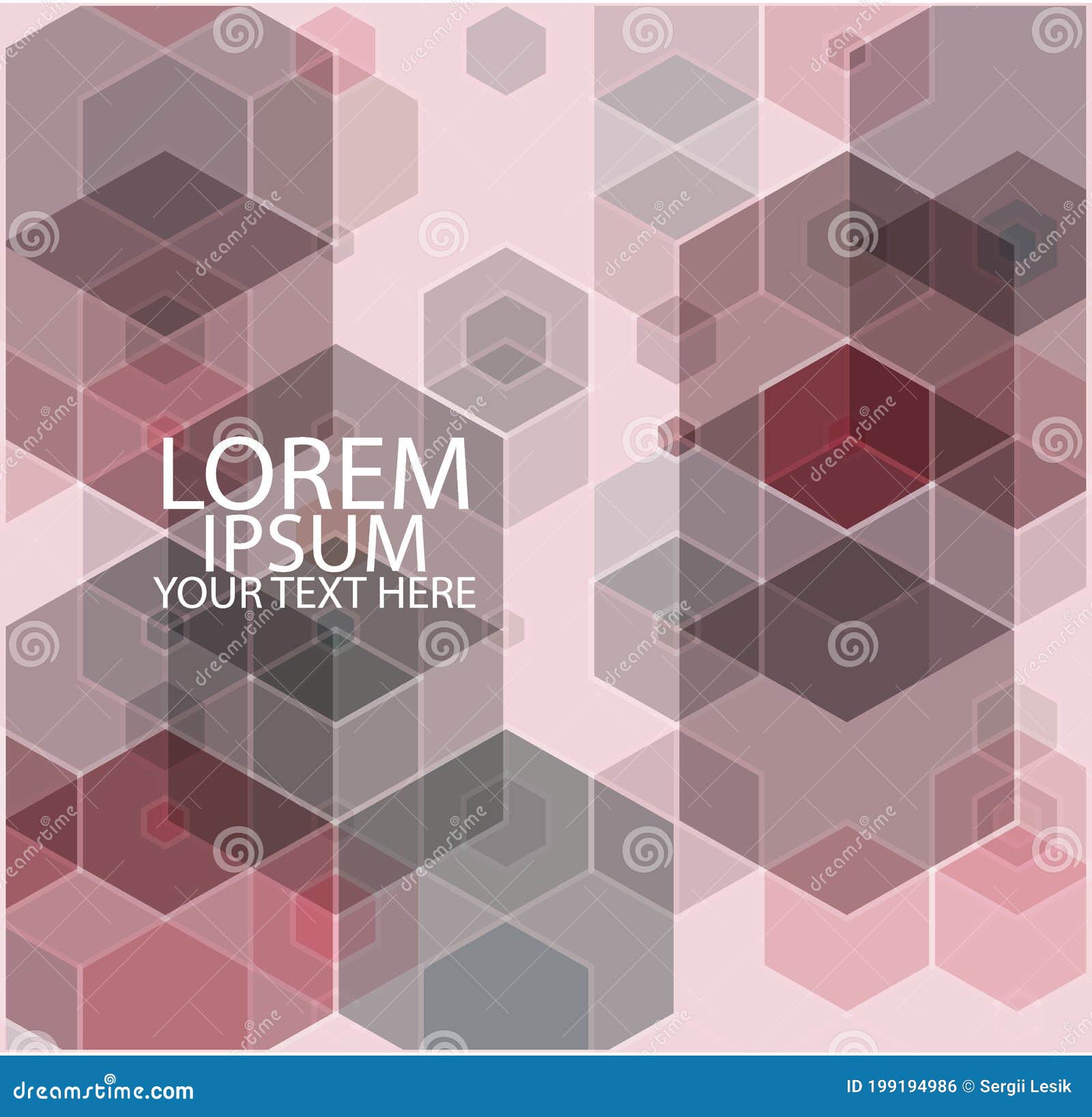 Vector Abstract Science Background. Hexagon Geometric Design Stock ...