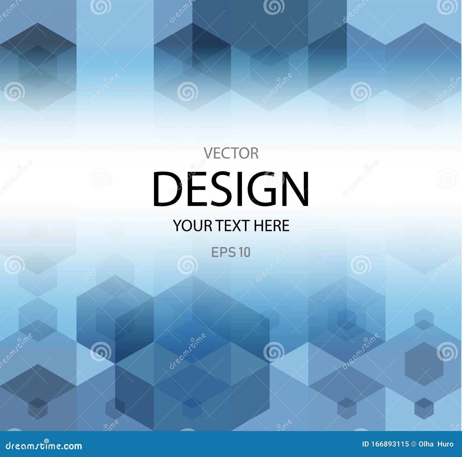 Vector Abstract Science Background, Hexagons on White Text Box. Stock ...