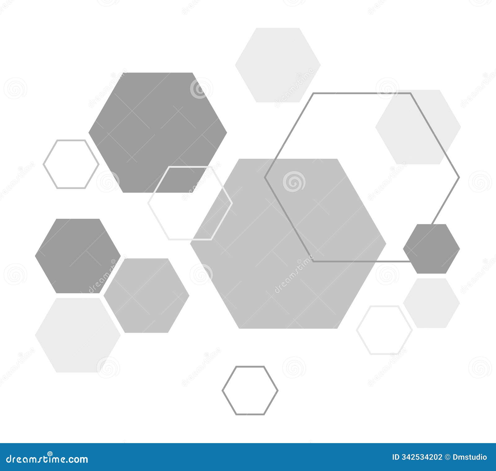 Vector Abstract Scientific Hexagon Pattern. Geometric Hexagon Texture ...