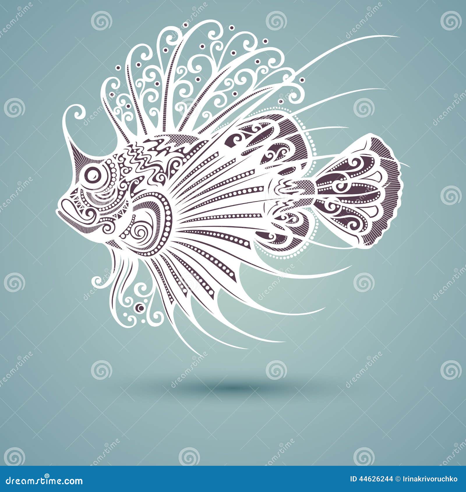 Vector Abstract Sea Fish stock vector. Illustration of resort - 44626244