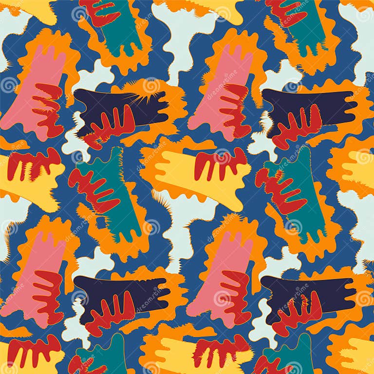 Vector Abstract Seamless Artwork with Modern Stree Urban Patterns Stock Illustration ...