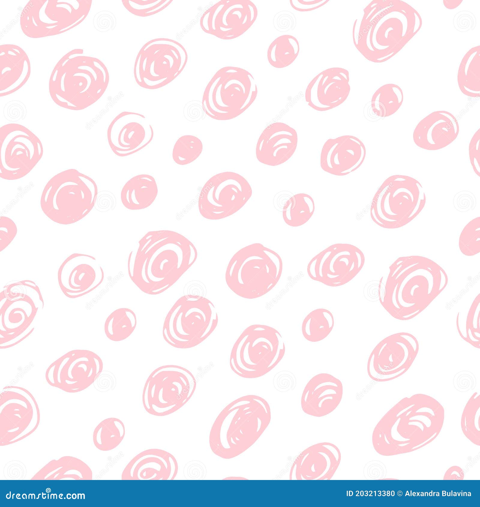 Vector Abstract Seamless Cute Pattern with Pink Elements Stock ...
