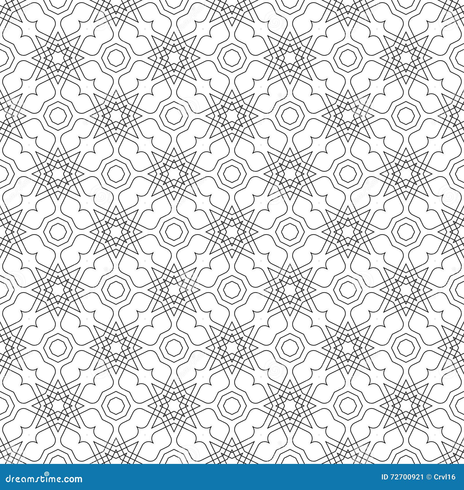 Vector Abstract Seamless Geometric Islamic Wallpaper. Stock Vector ...