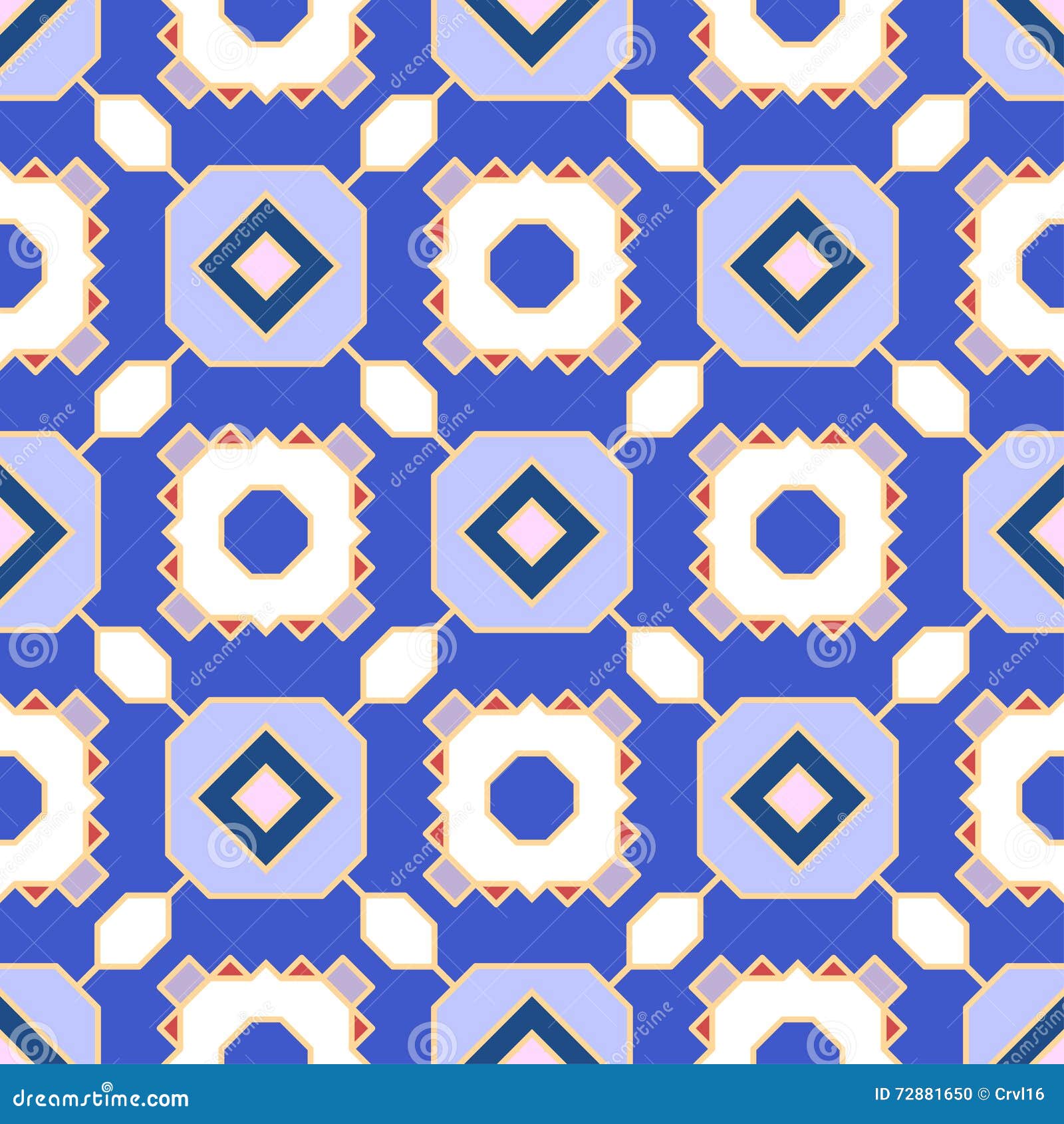 Vector Abstract Seamless Geometric Islamic Wallpaper. Stock Vector ...