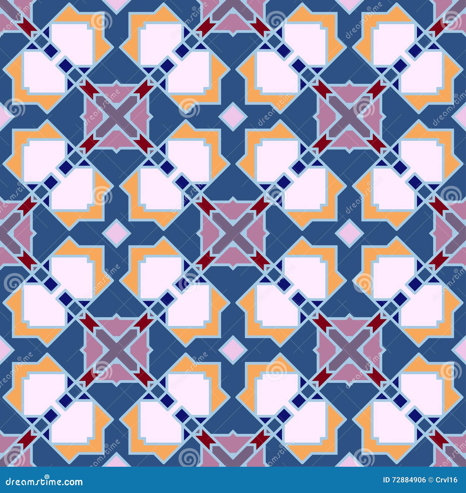 Vector Abstract Seamless Geometric Islamic Wallpaper. Stock Vector ...