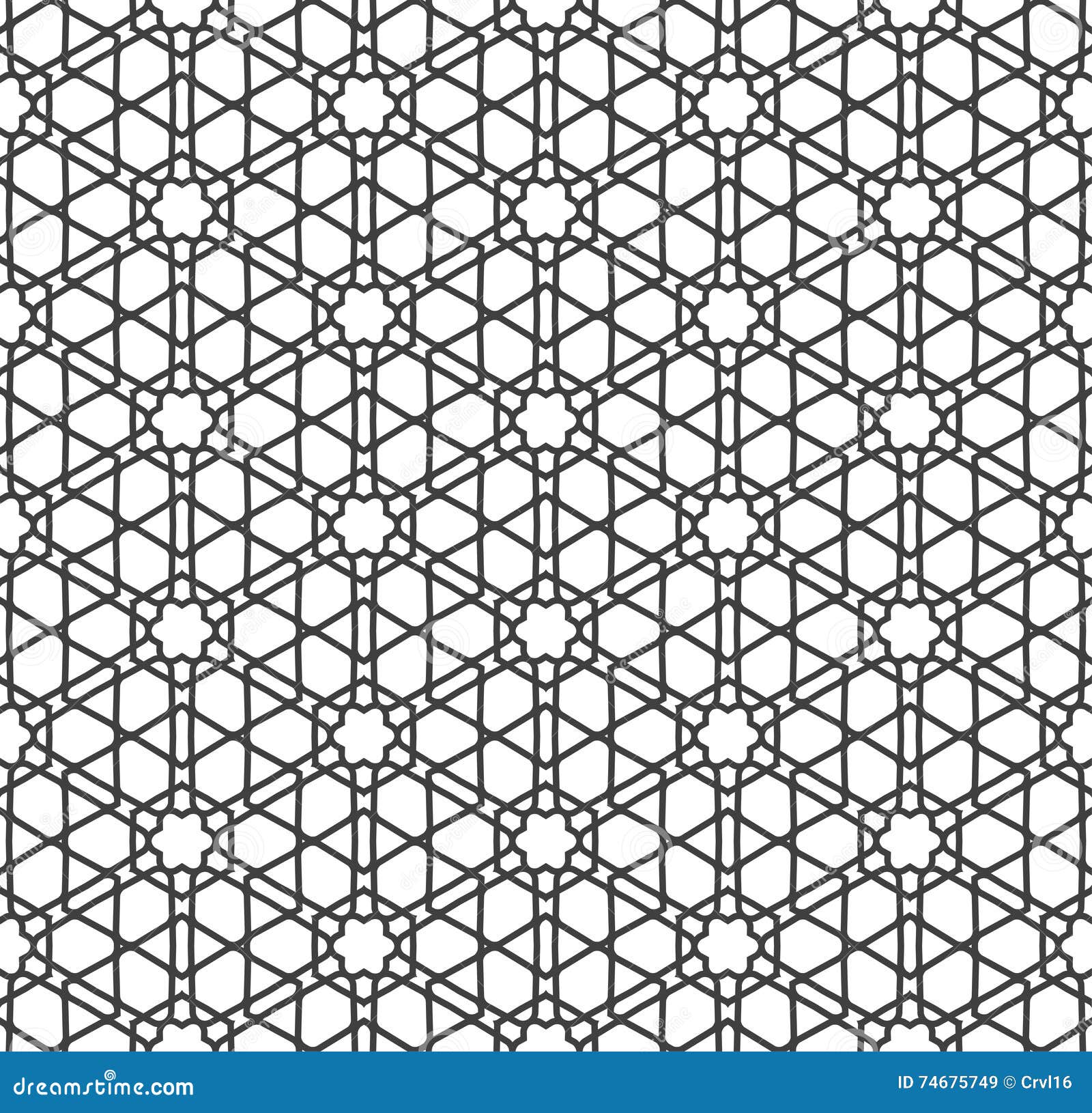 Vector Abstract Seamless Geometric Islamic Wallpaper. Stock Vector ...