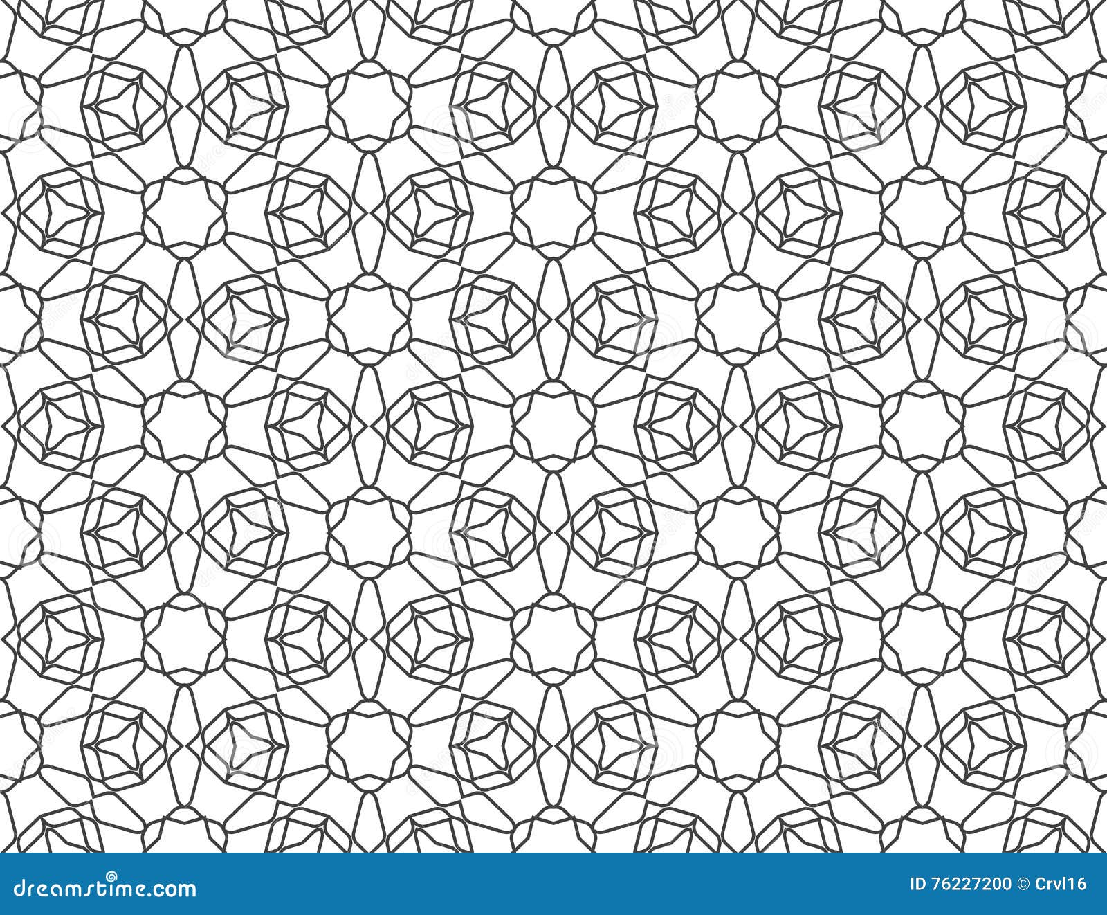 Vector Abstract Seamless Geometric Islamic Wallpaper. Stock Vector ...